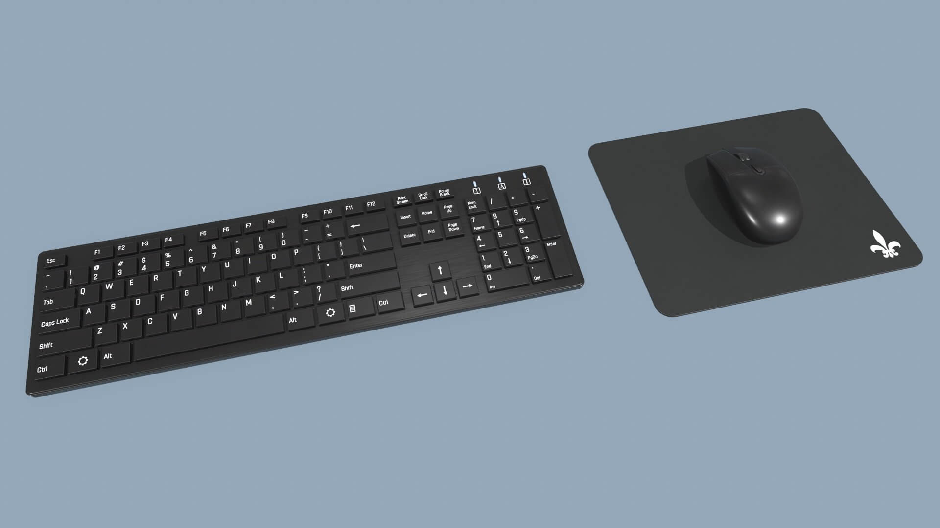 Computer Mouse and Keyboard - 3D Model by AshMesh