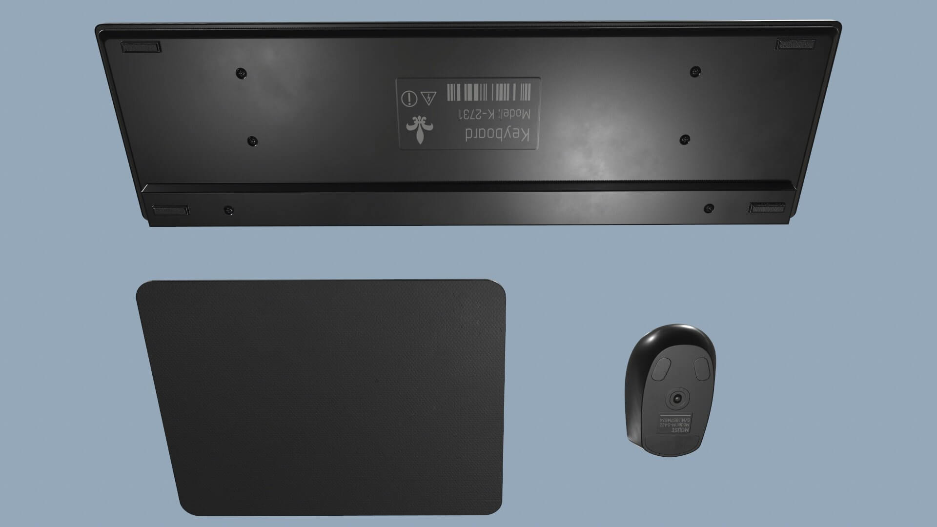 Computer Mouse and Keyboard - 3D Model by AshMesh