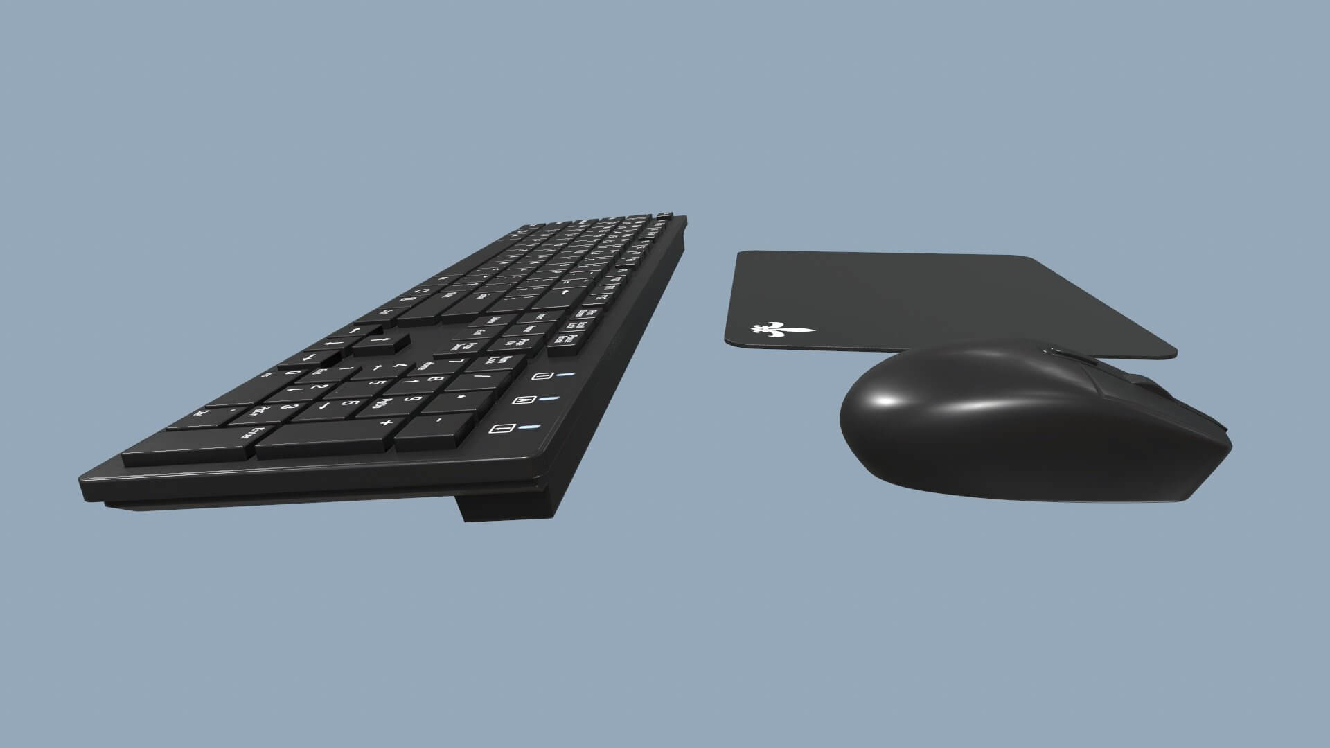 Computer Mouse and Keyboard - 3D Model by AshMesh