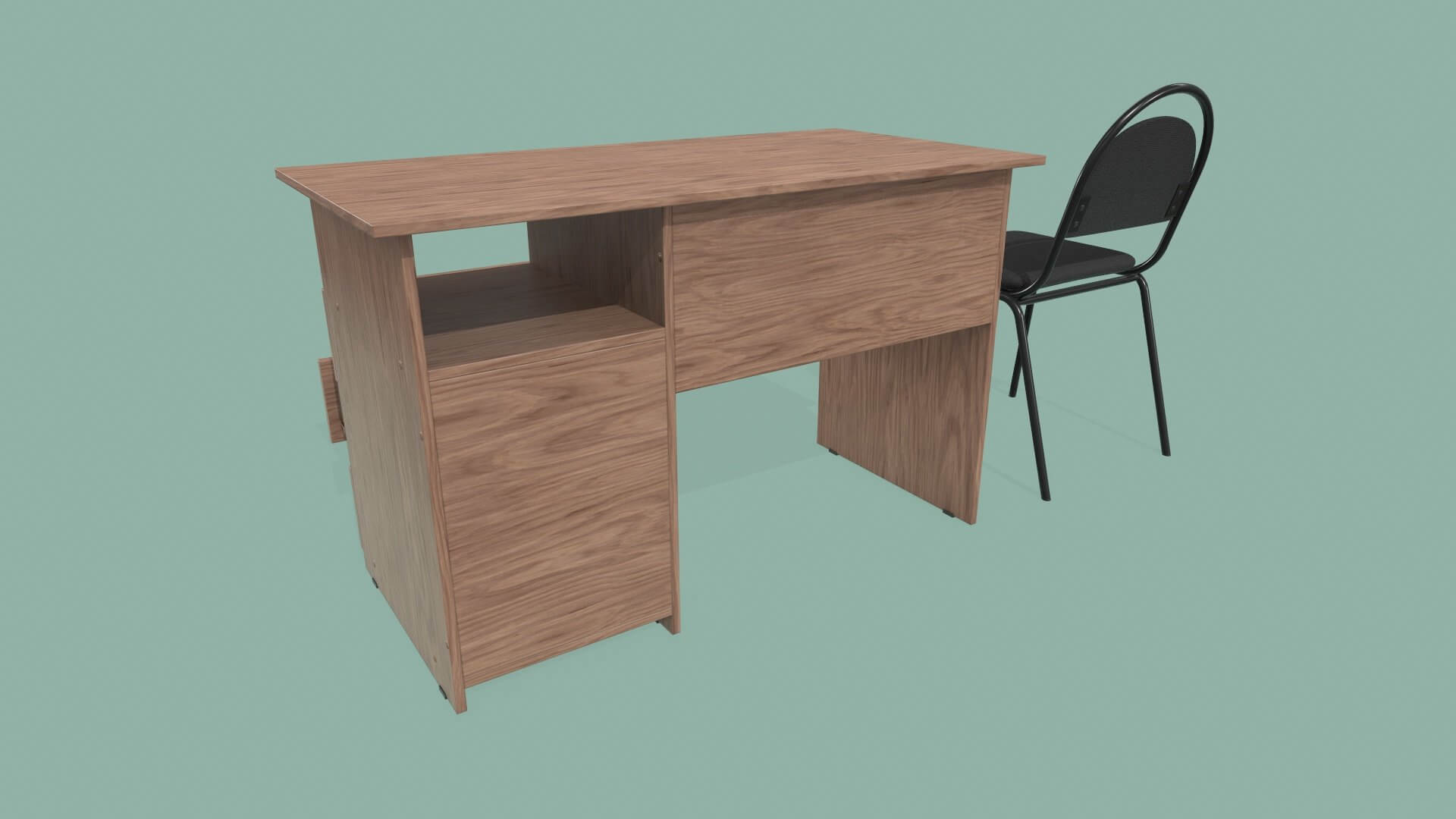 Desk and Chair - 3D Model by AshMesh