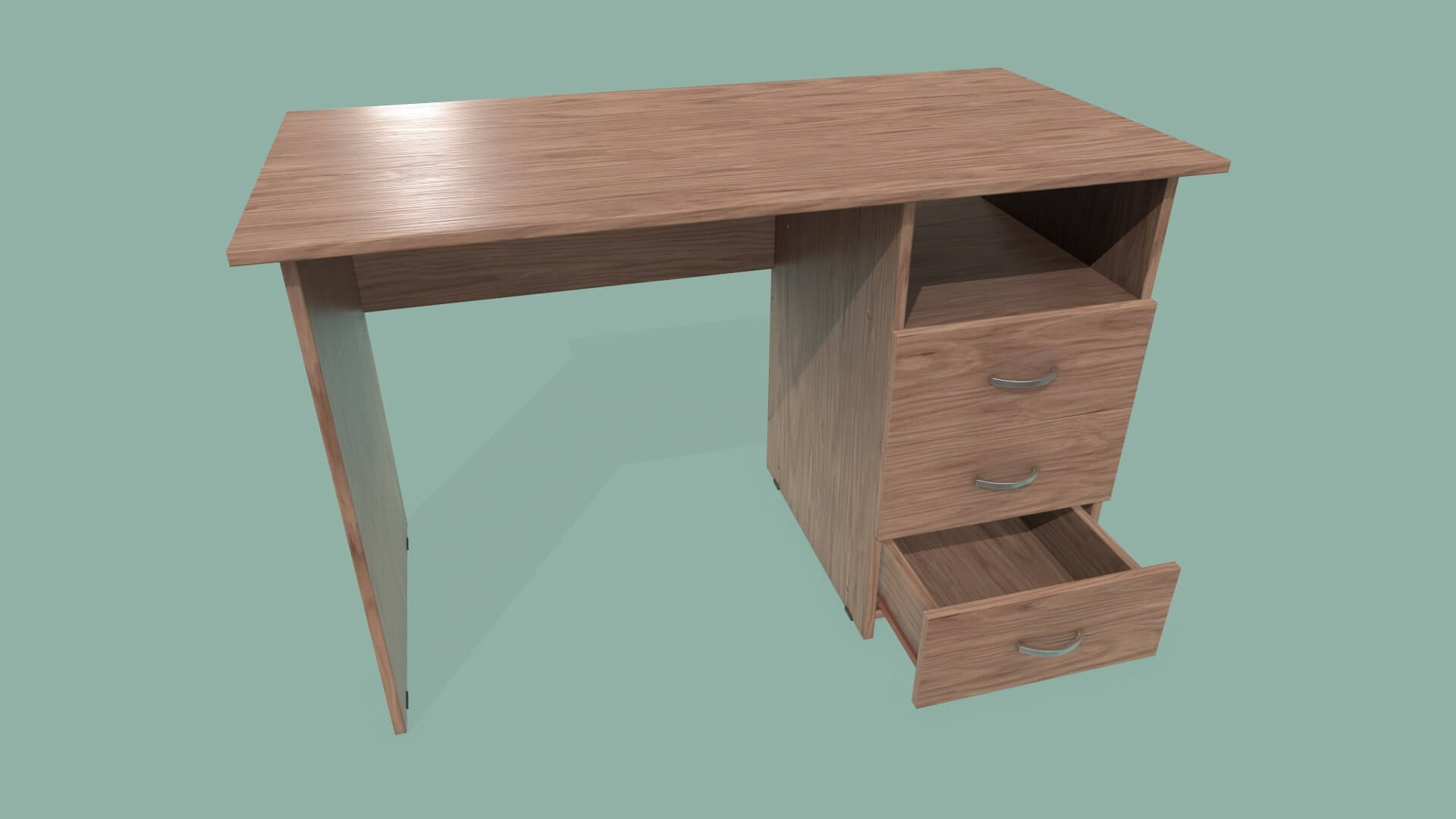 Desk and Chair - 3D Model by AshMesh