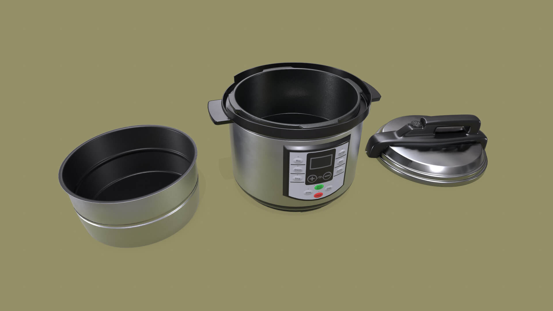 Electric Pressure Cooker - 3D Model by AshMesh