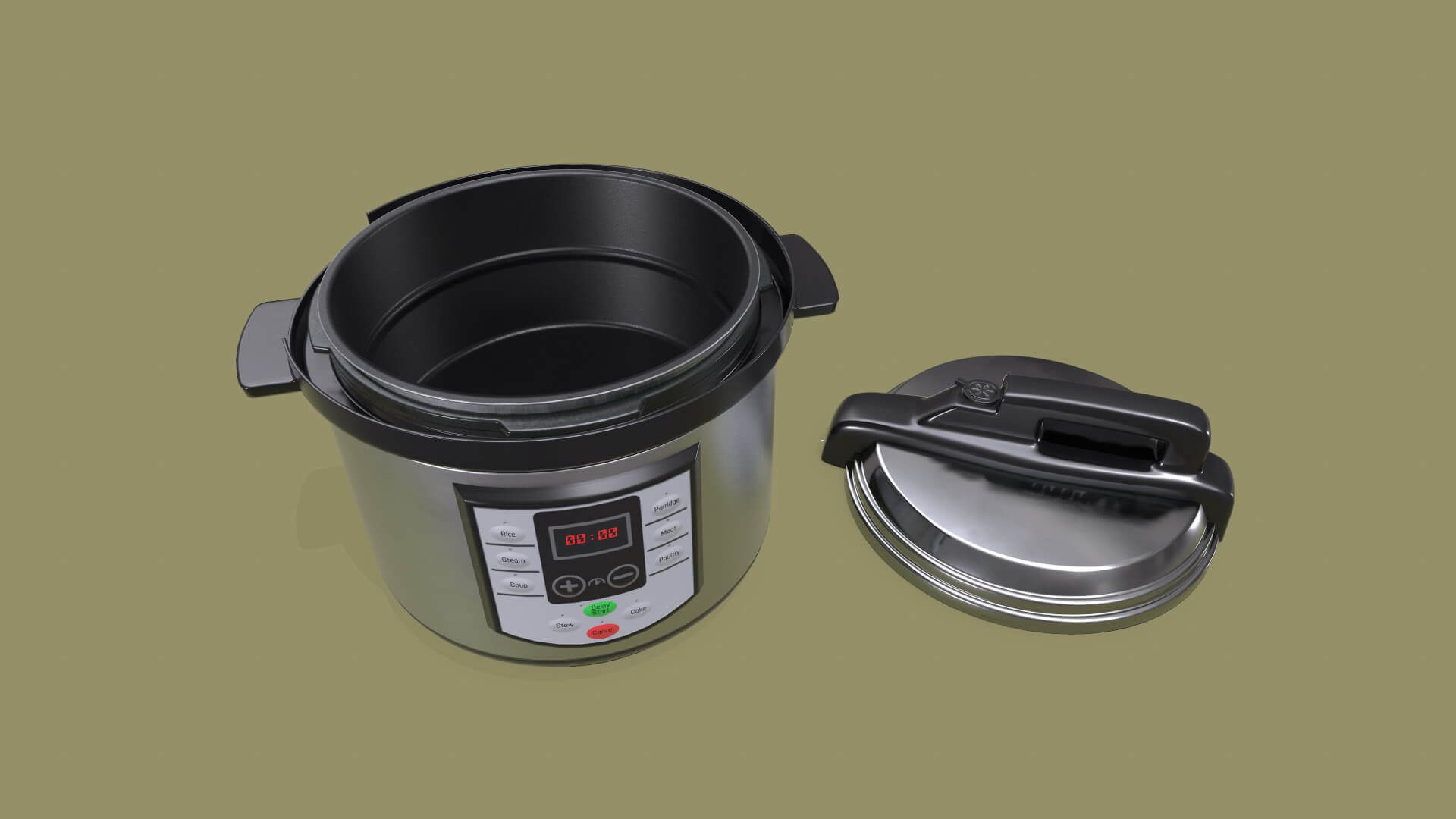 Electric Pressure Cooker - 3D Model by AshMesh