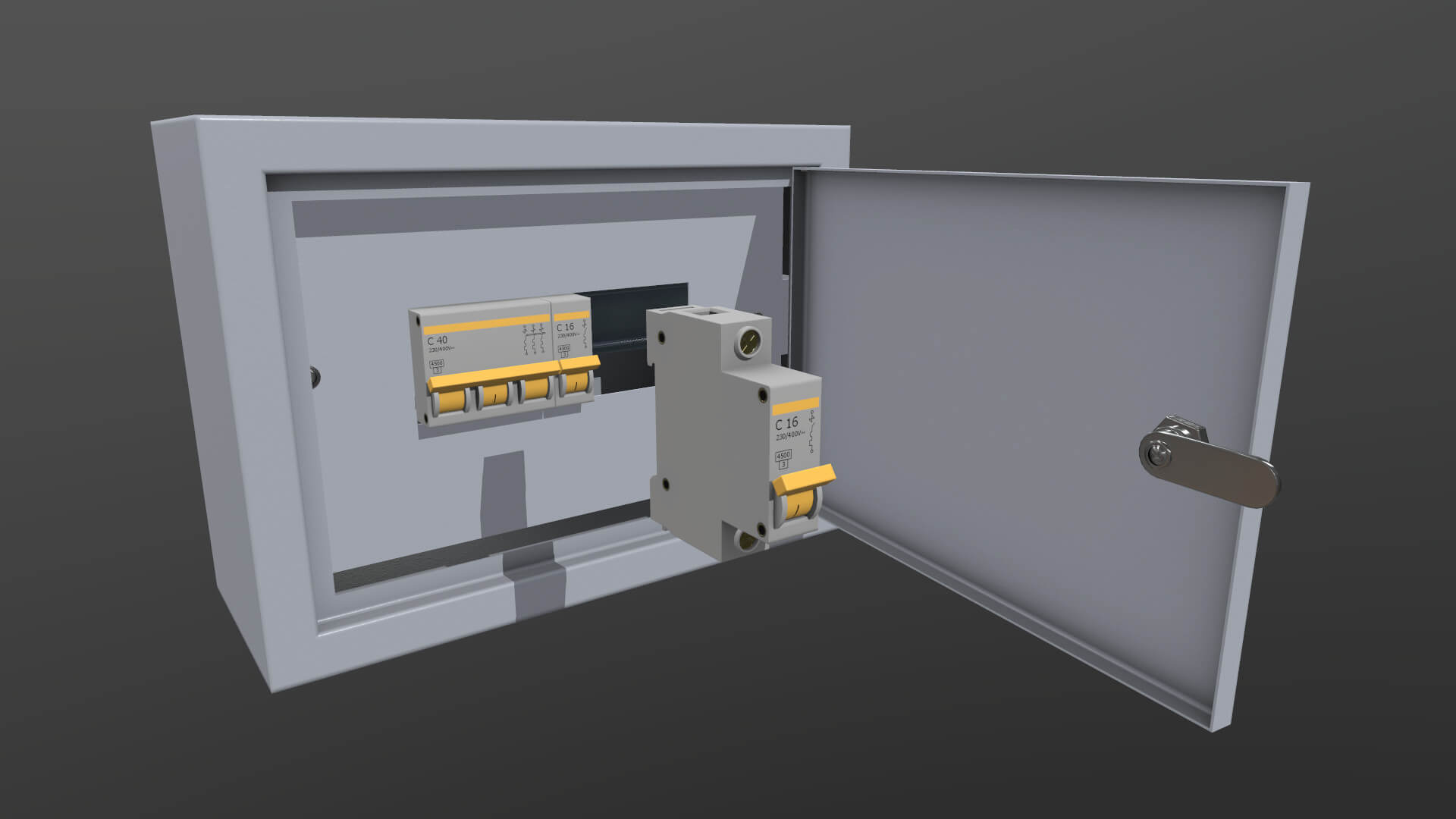 Electrical Fuse Box - 3D Model by AshMesh