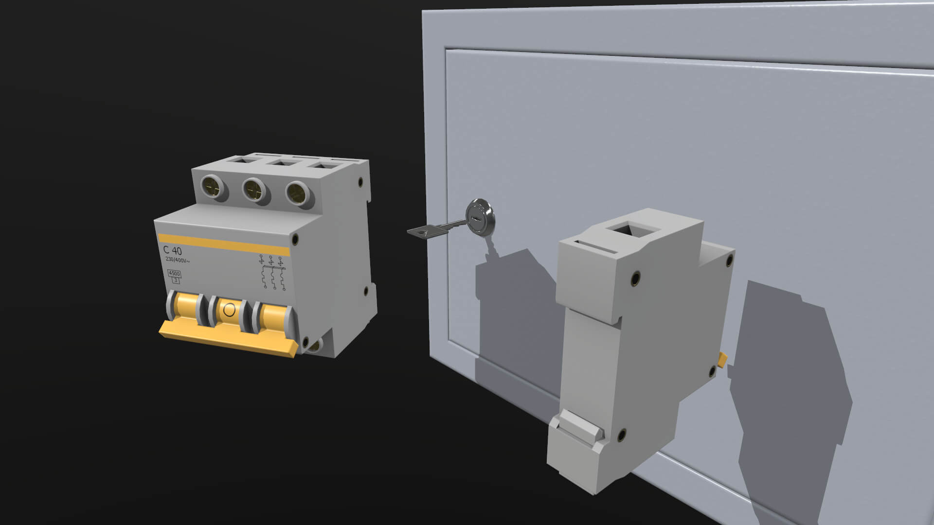 Electrical Fuse Box - 3D Model by AshMesh
