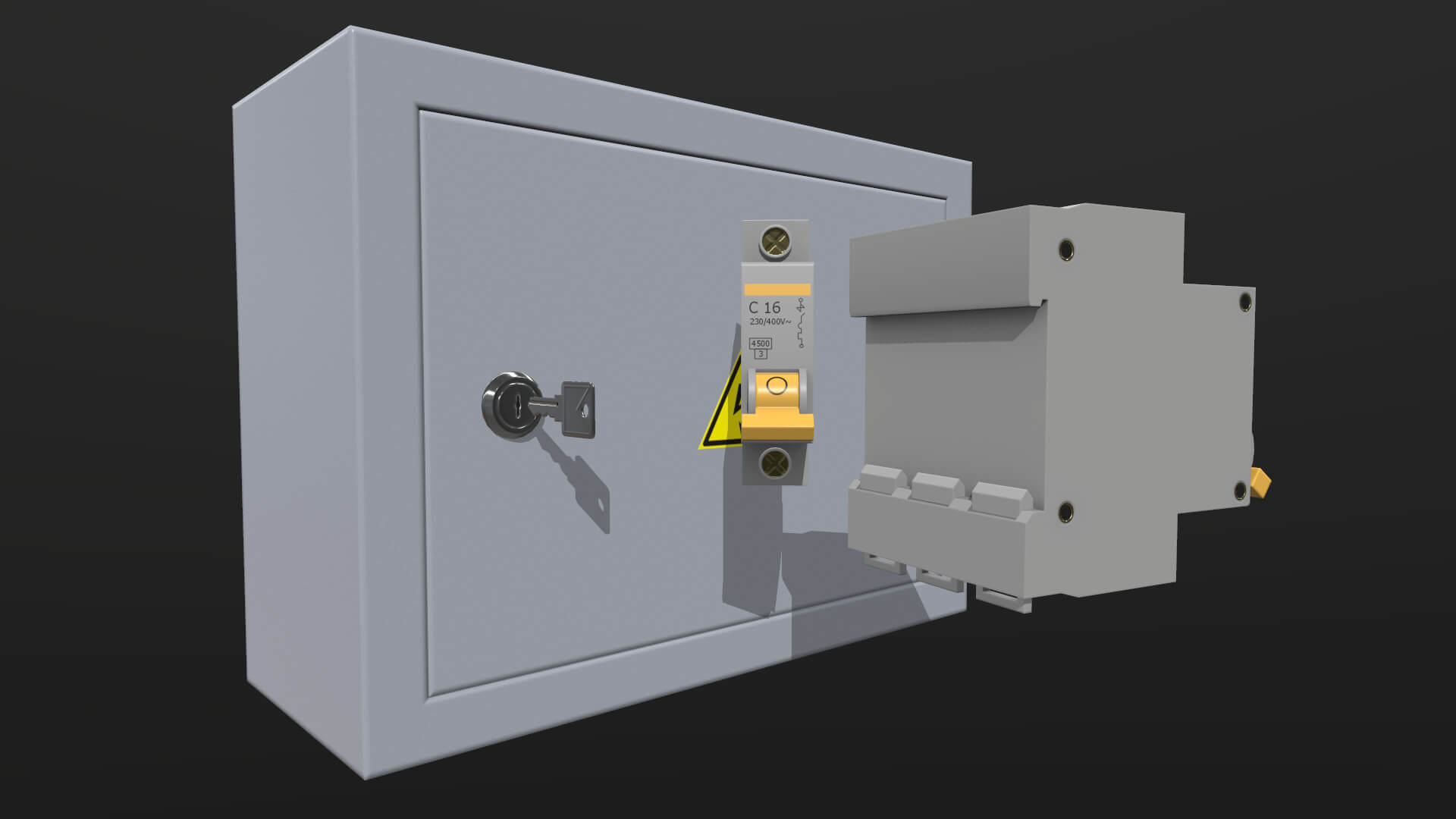 Electrical Fuse Box - 3D Model by AshMesh