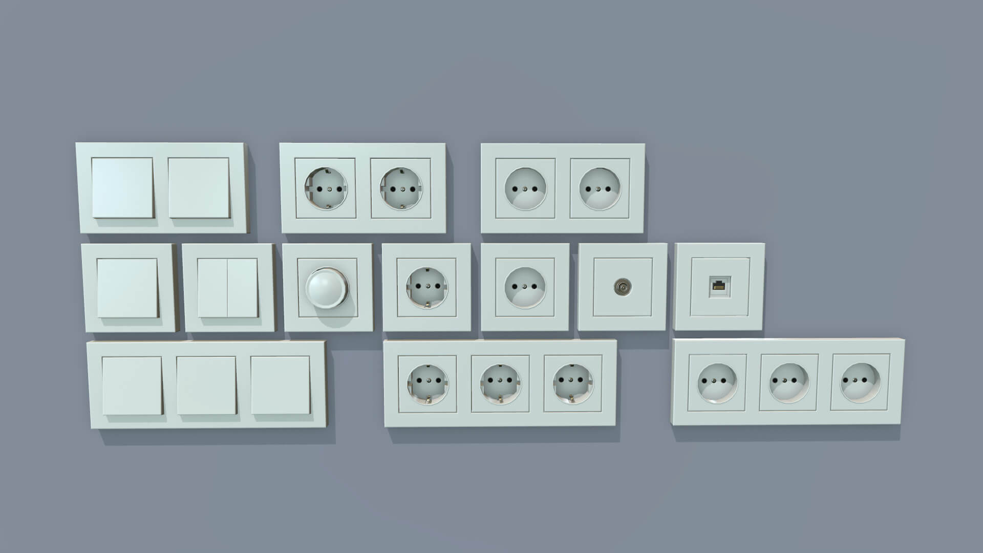 Electrical Switches and Outlets - 3D Model by AshMesh