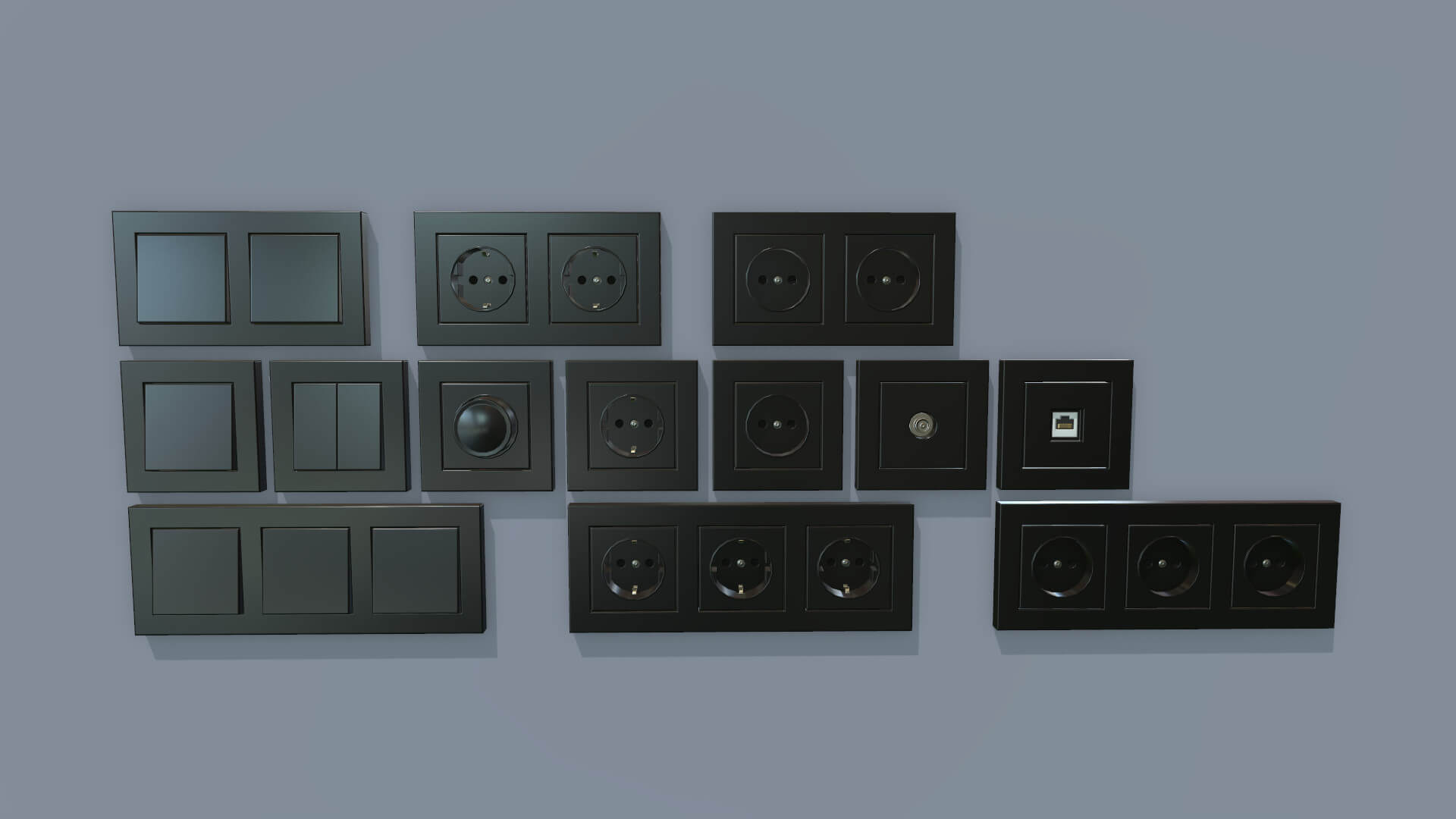 Electrical Switches and Outlets - 3D Model by AshMesh
