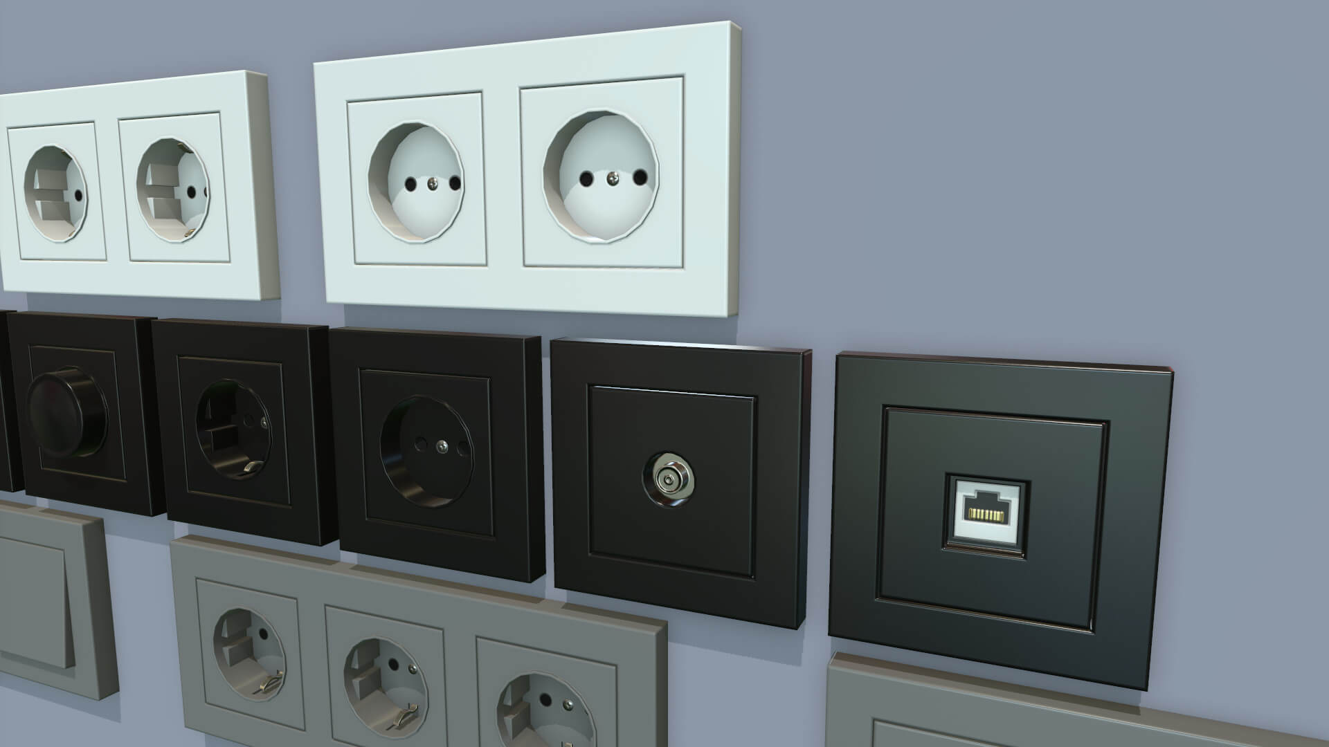 Electrical Switches and Outlets - 3D Model by AshMesh