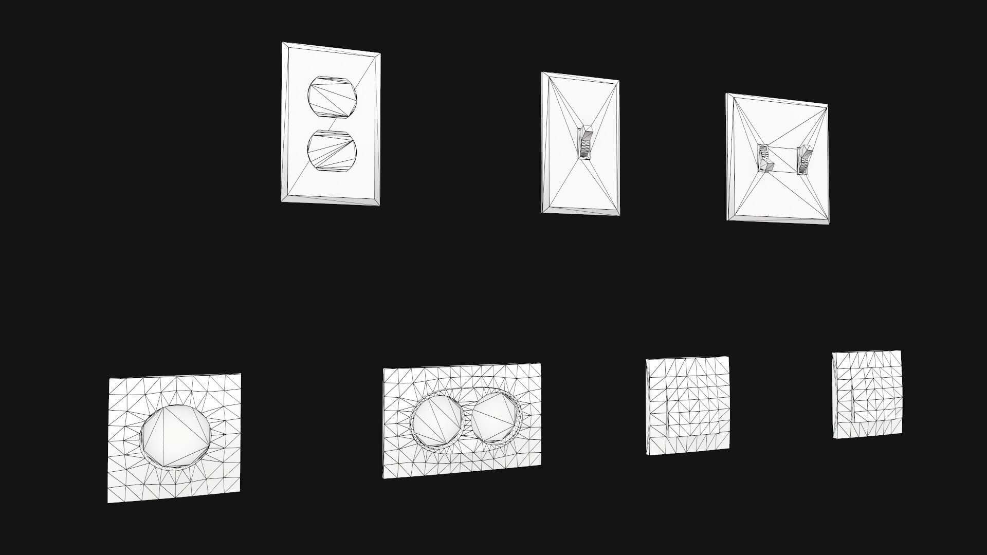 Electrical Switches and Outlets - 3D Model by AshMesh
