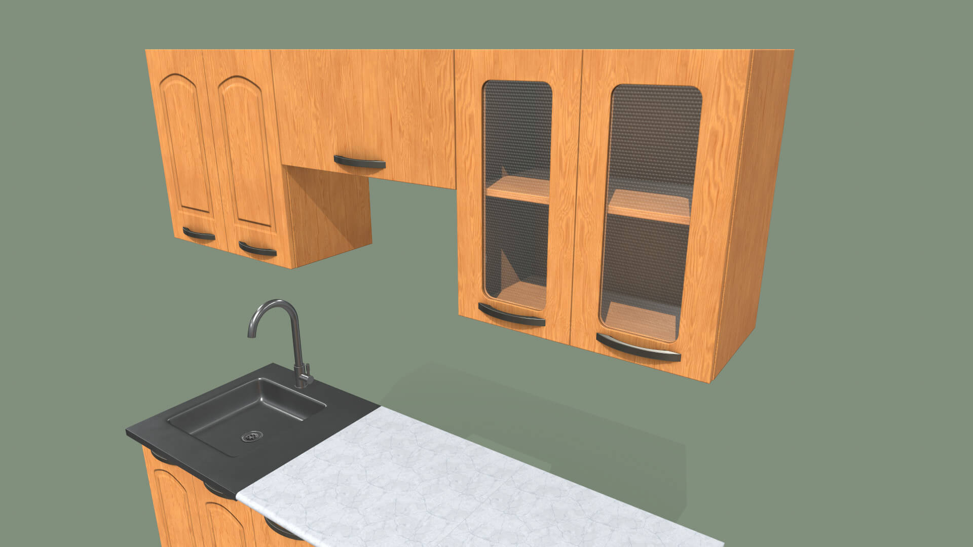 Kitchen Set - 3D Model by AshMesh