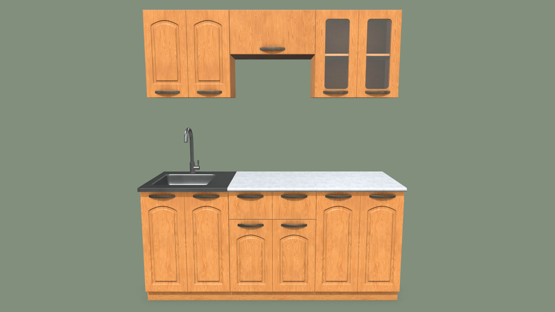 Kitchen Set - 3D Model by AshMesh