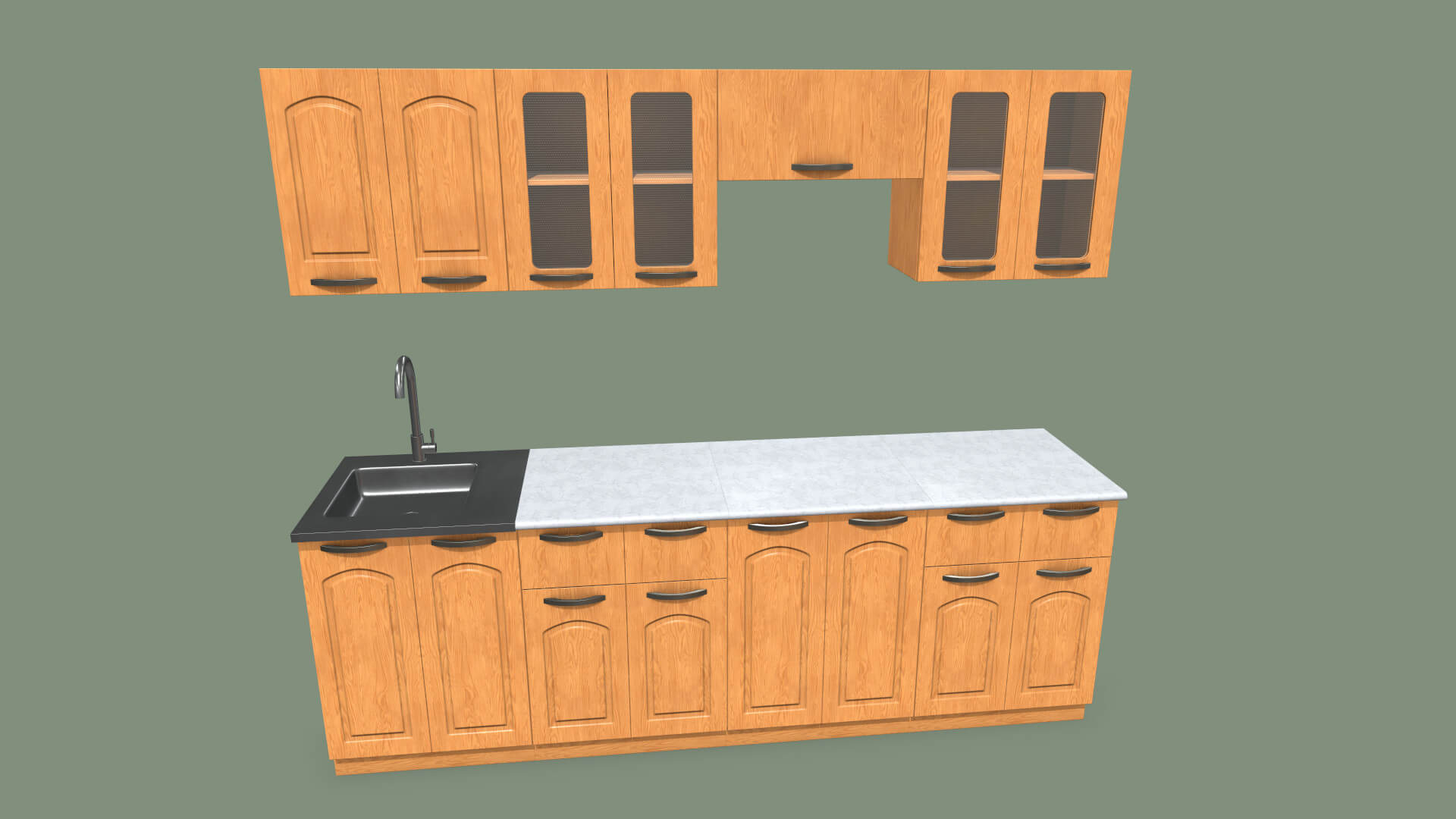 Kitchen Set - 3D Model by AshMesh