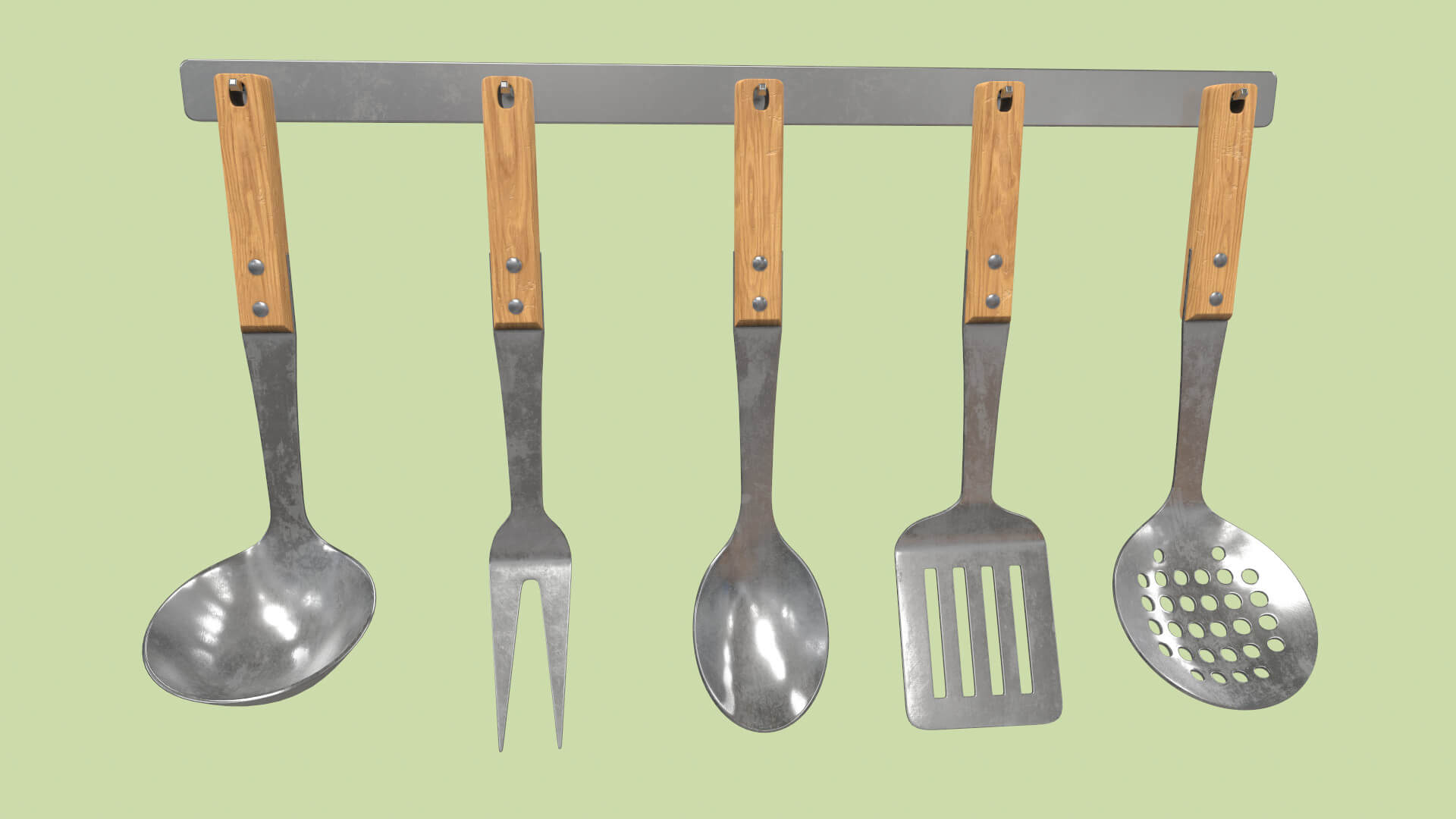 Kitchen Utensils - 3D Model by AshMesh