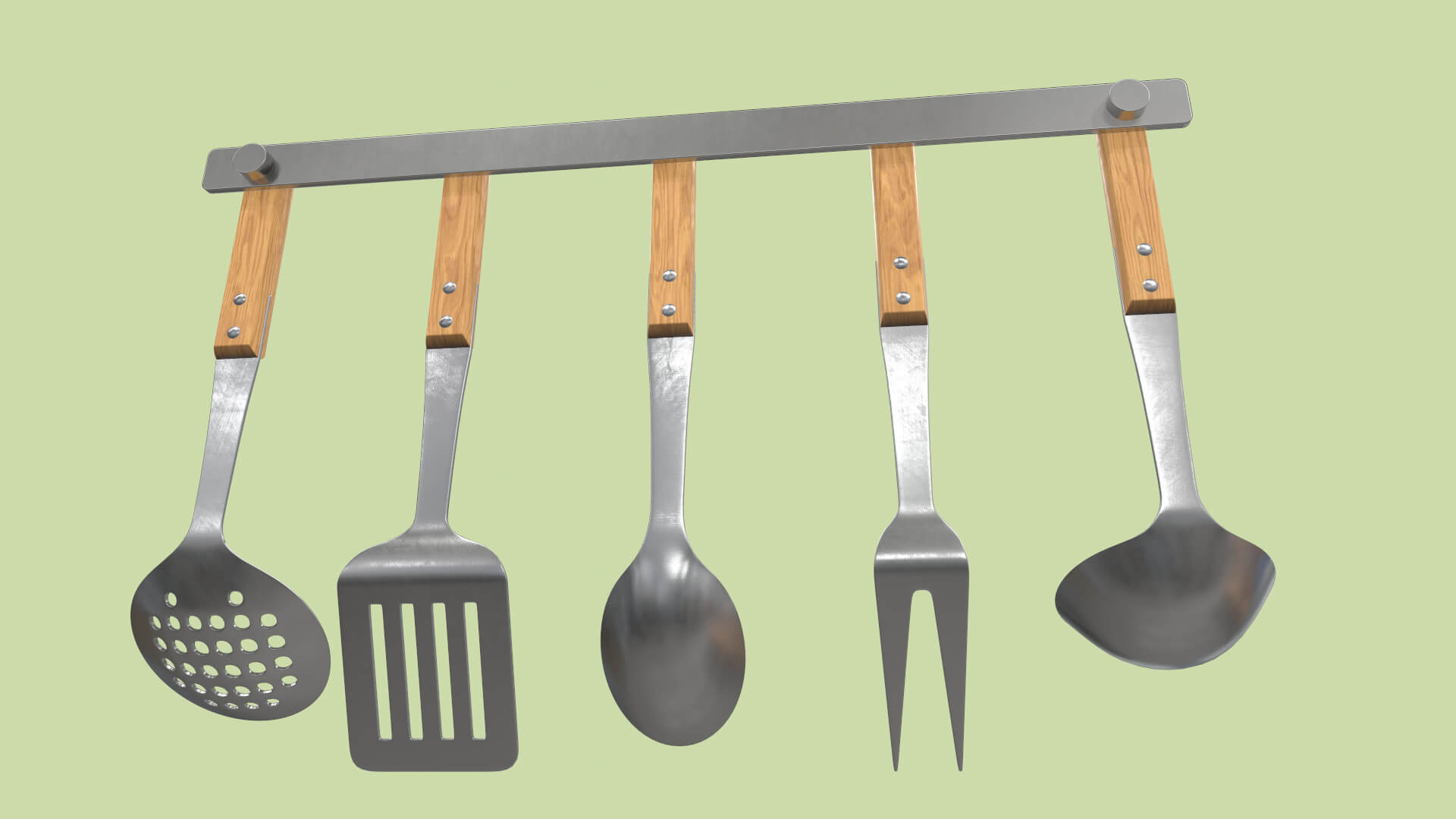 Kitchen Utensils - 3D Model by AshMesh