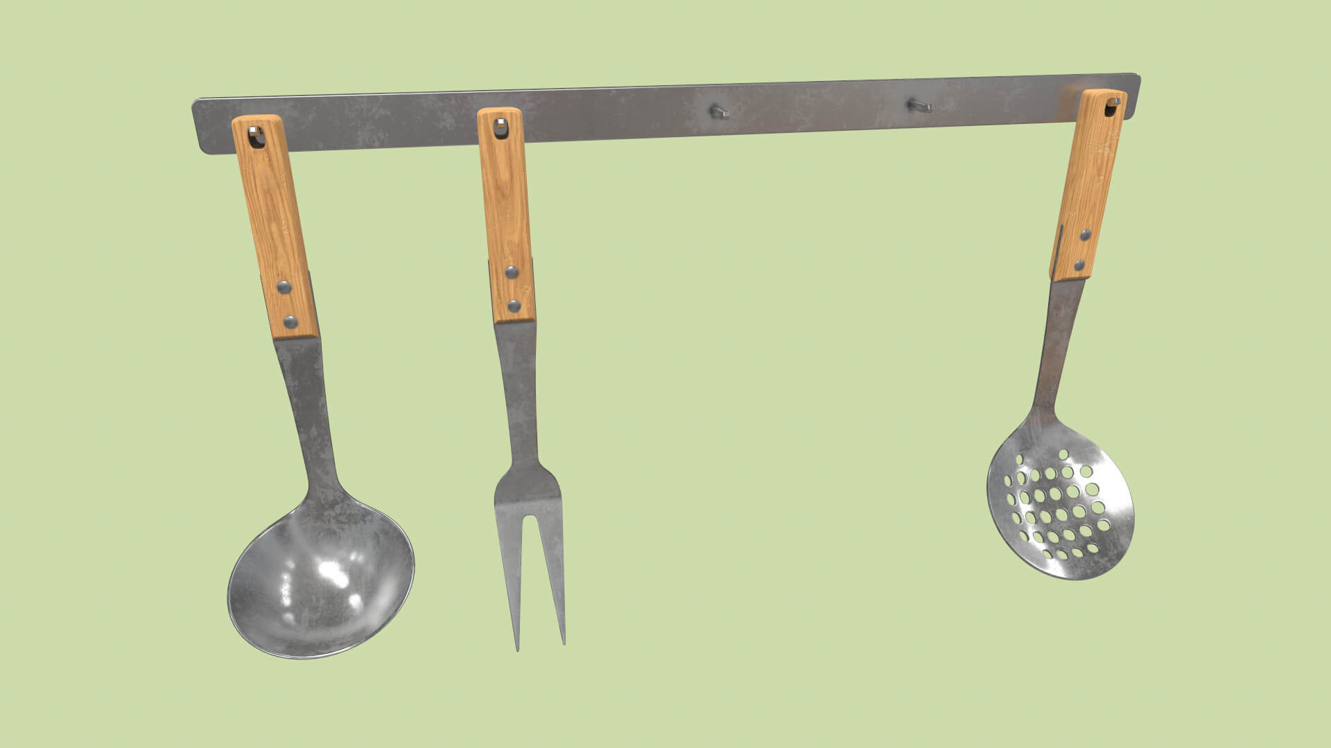 Kitchen Utensils - 3D Model by AshMesh