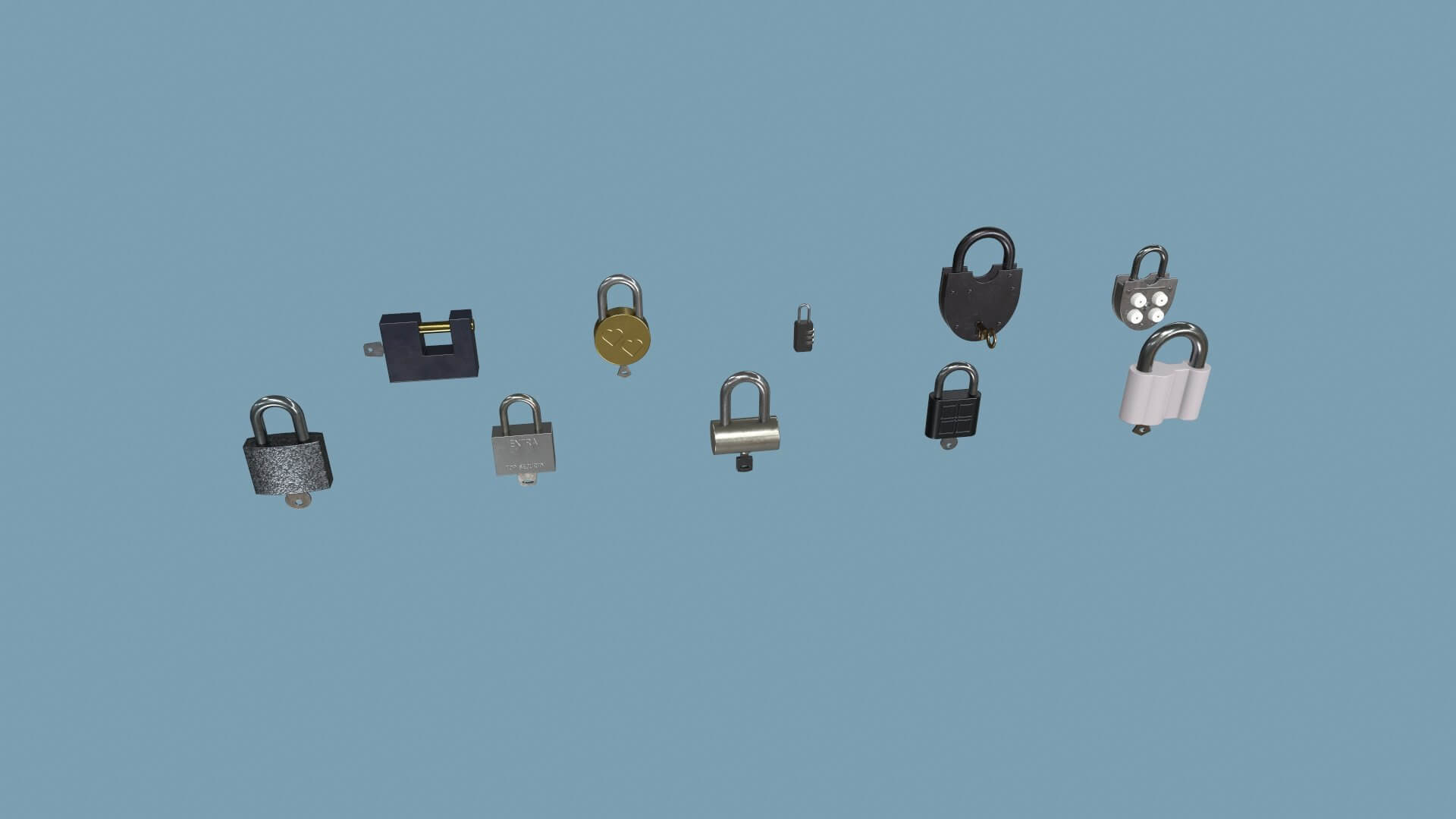 Padlocks Pack - 3D Model by AshMesh