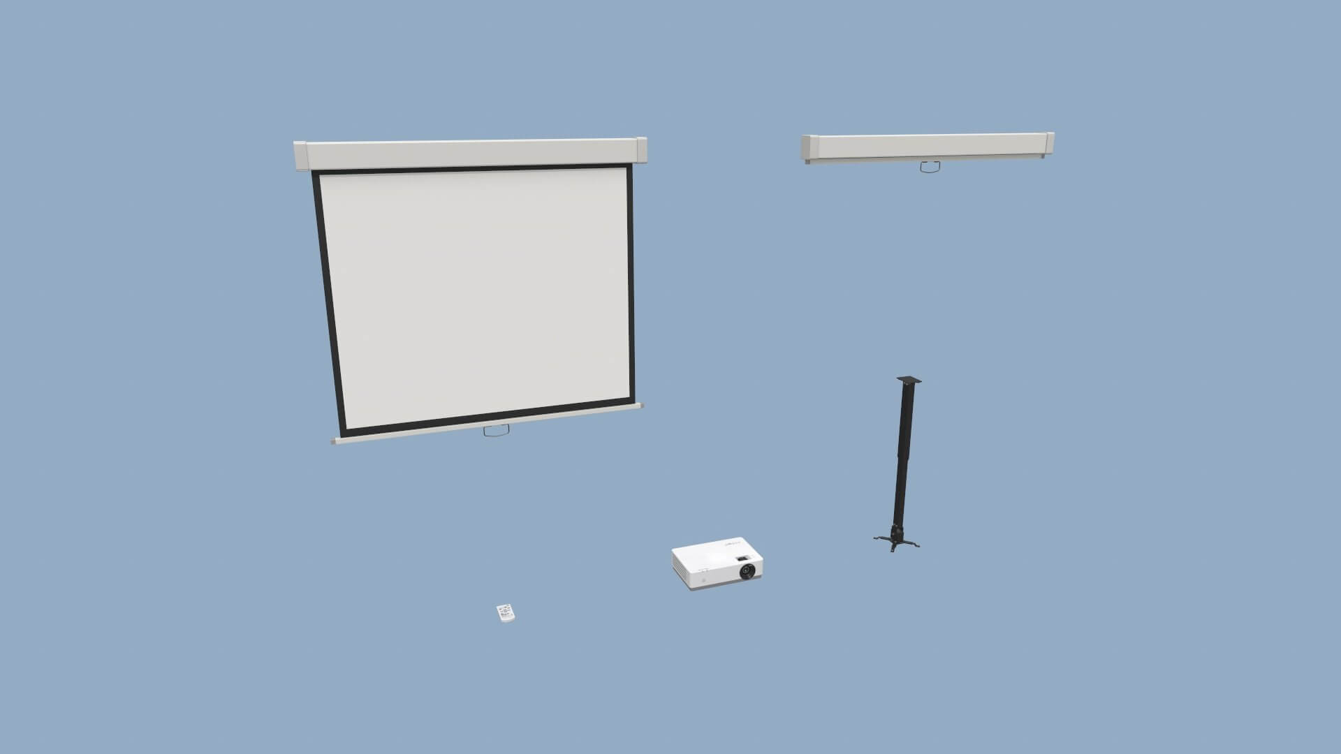 Projector and Screen - 3D Model by AshMesh
