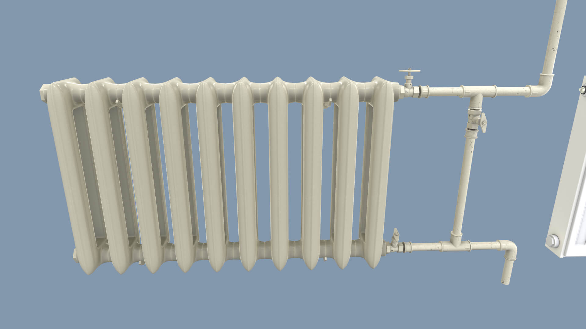 Radiators With Modular Pipes - 3D Model by AshMesh