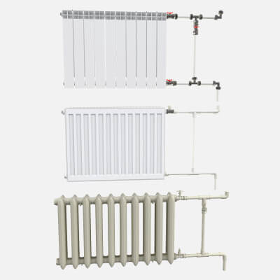 Radiators With Modular Pipes - 3D Model by AshMesh