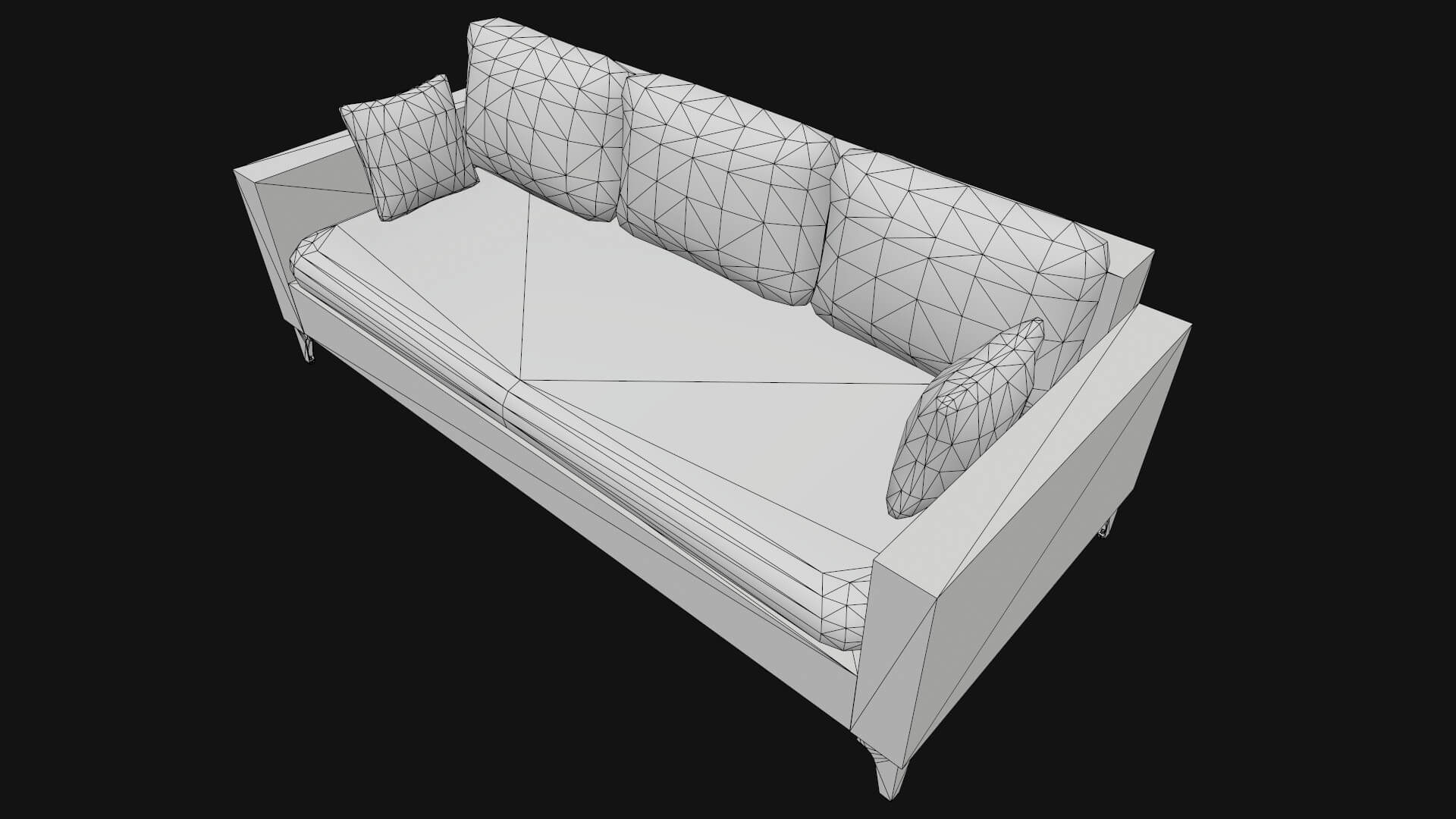 Sofa in 2 Colors - 3D Model by AshMesh