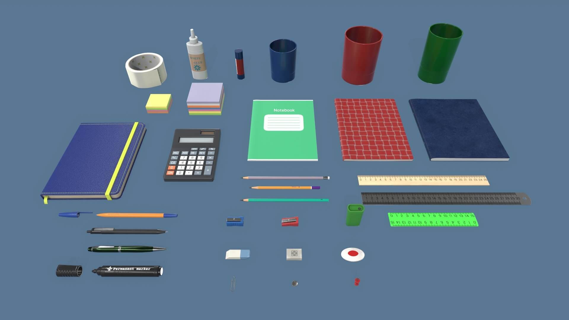 Office Supplies - 3D Model by AshMesh