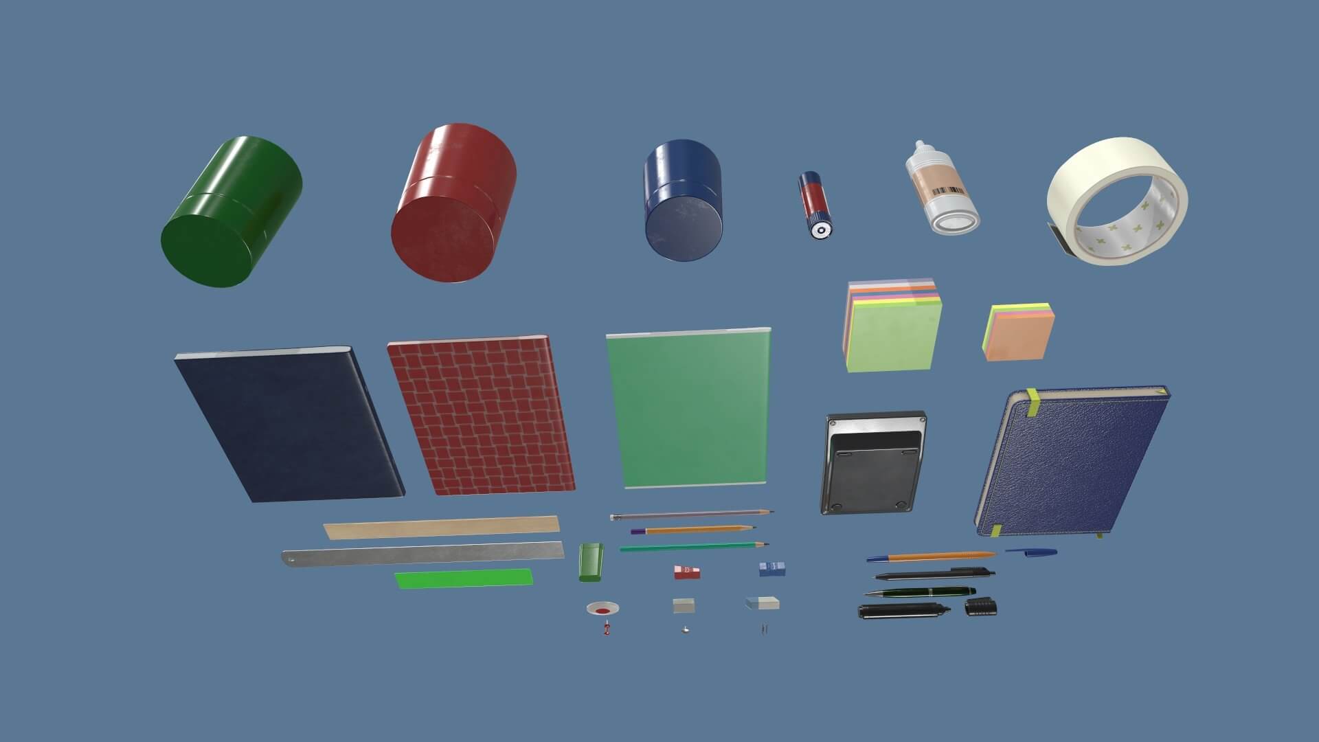 Office Supplies - 3D Model by AshMesh