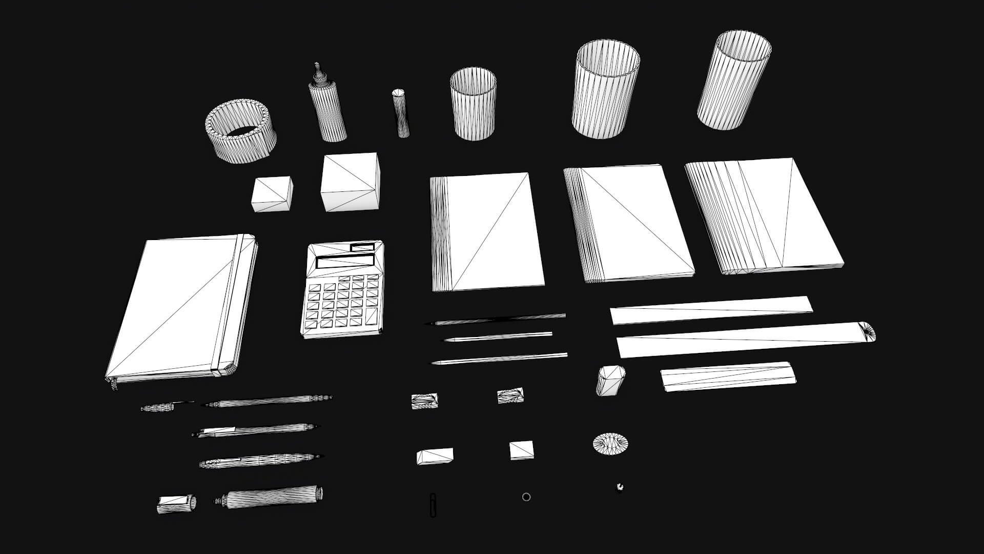 Office Supplies - 3D Model by AshMesh