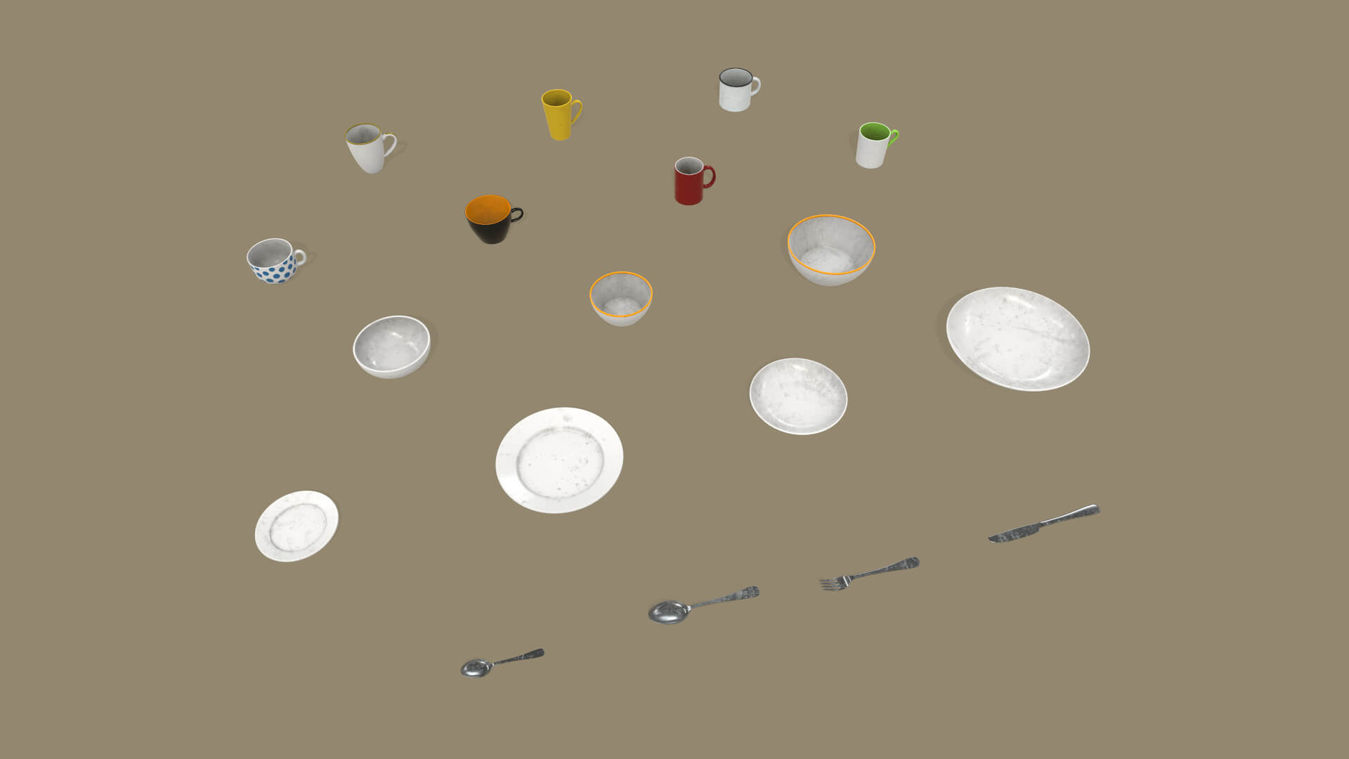 Tableware - 3D Model by AshMesh