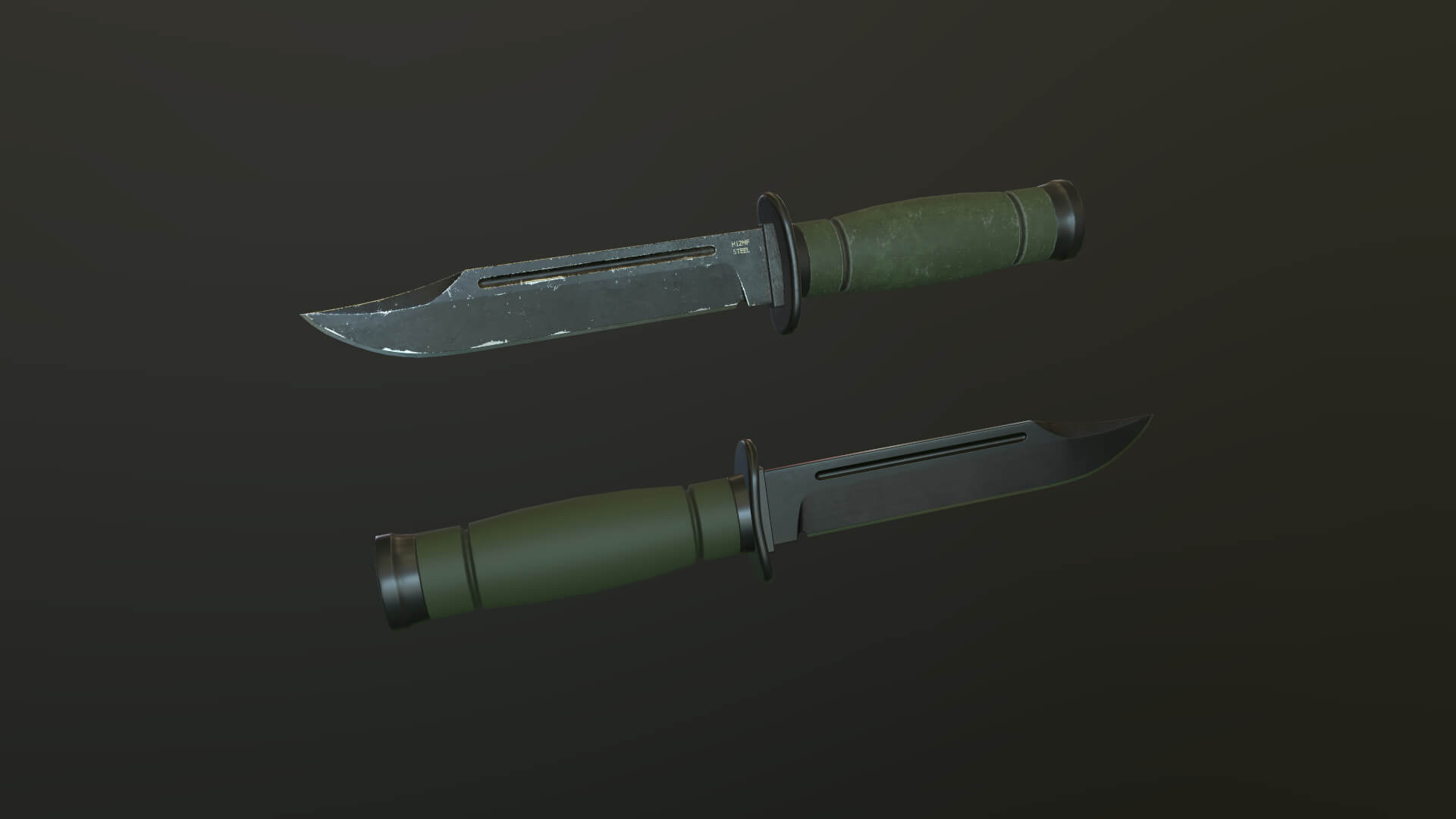 Tactical Combat Knife - 3D Model by AshMesh