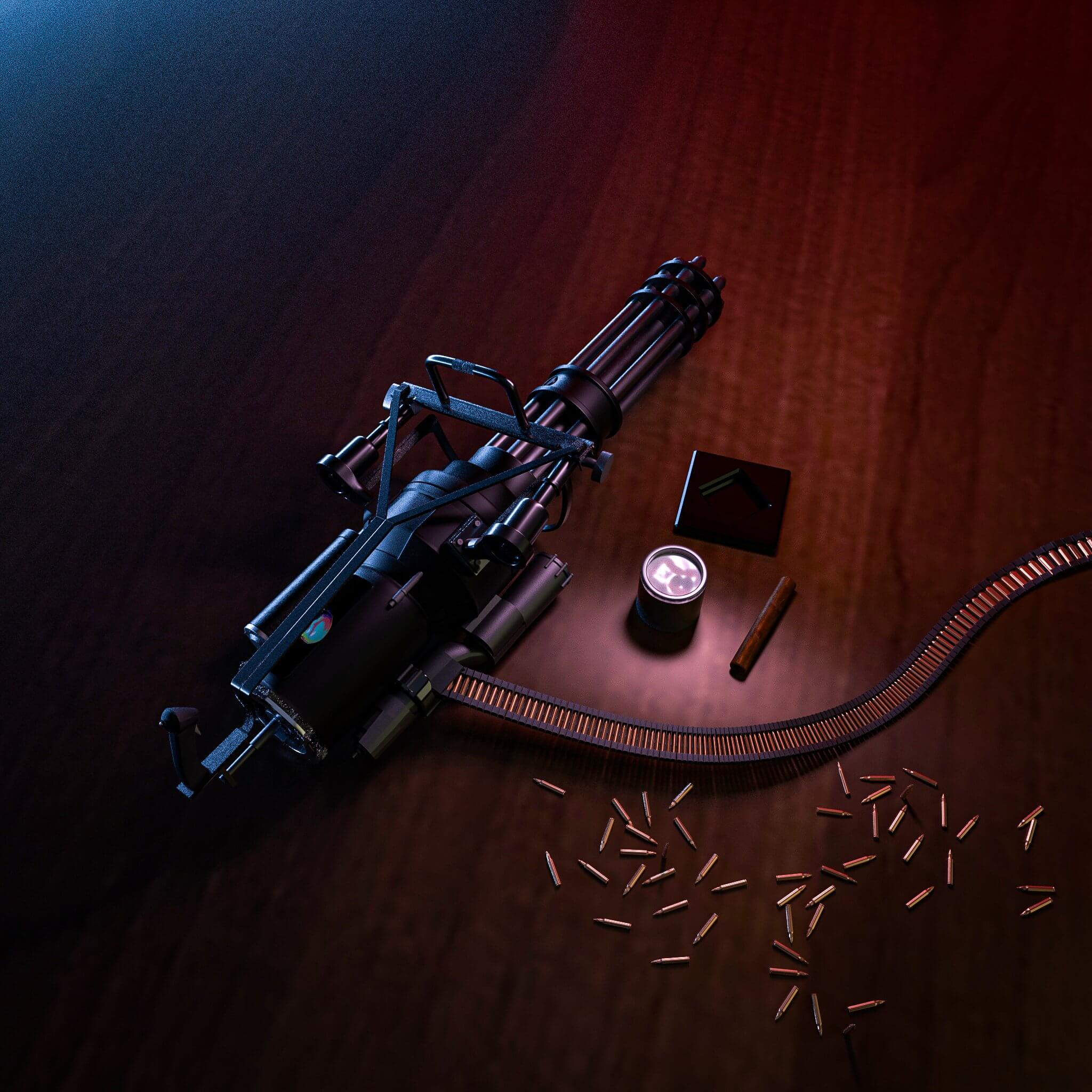 Machine Gun - 3D Model by Ashraf07