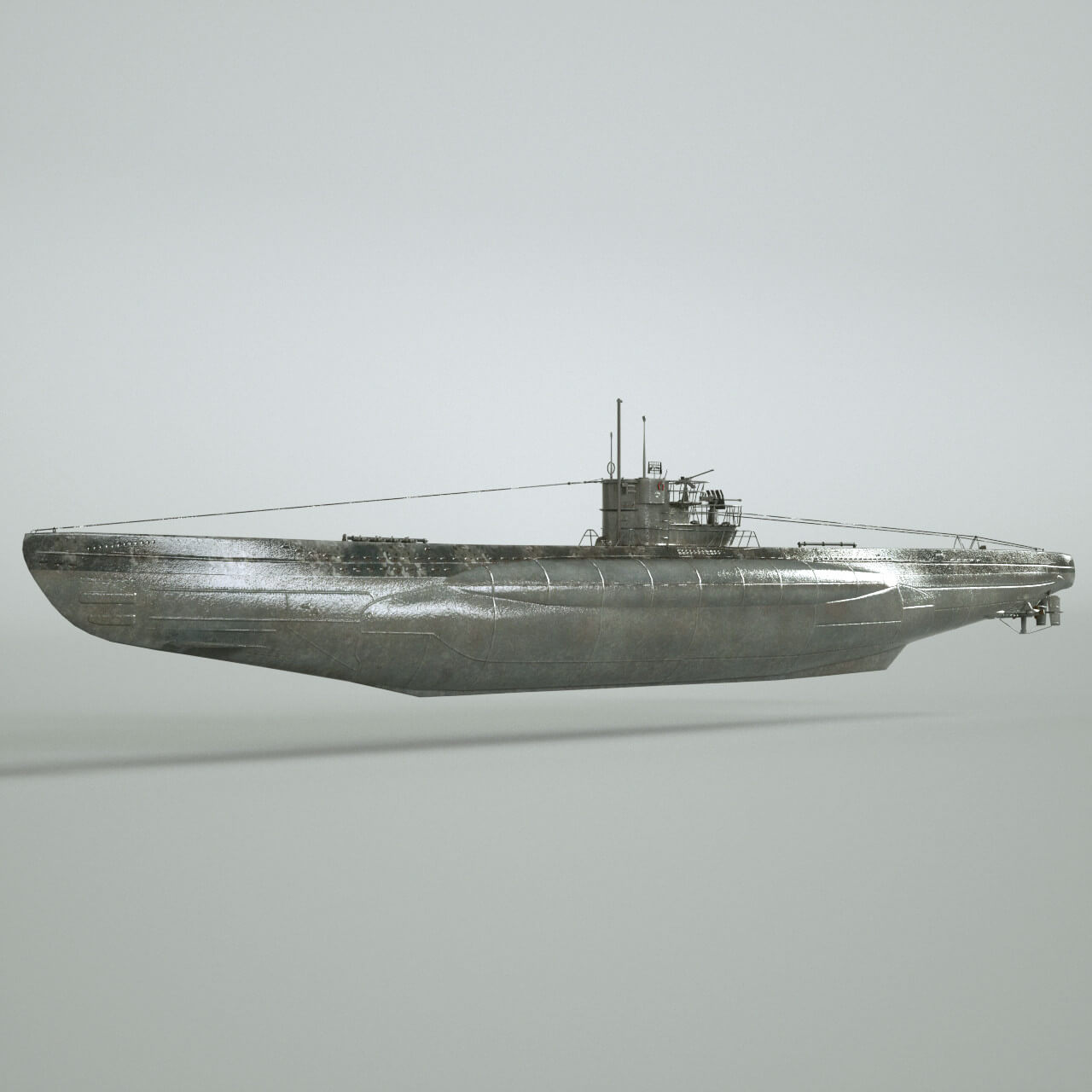 Submarine U-995 3D Model by asiry