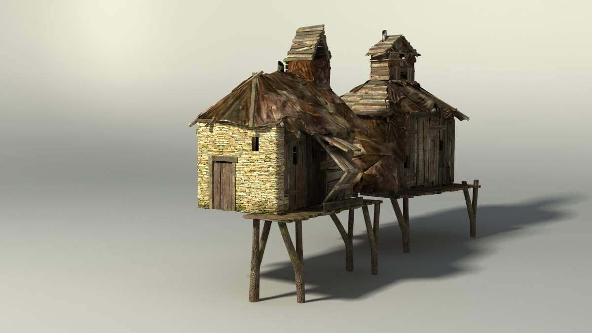 Shack Set 1 - 3D Model by Astil