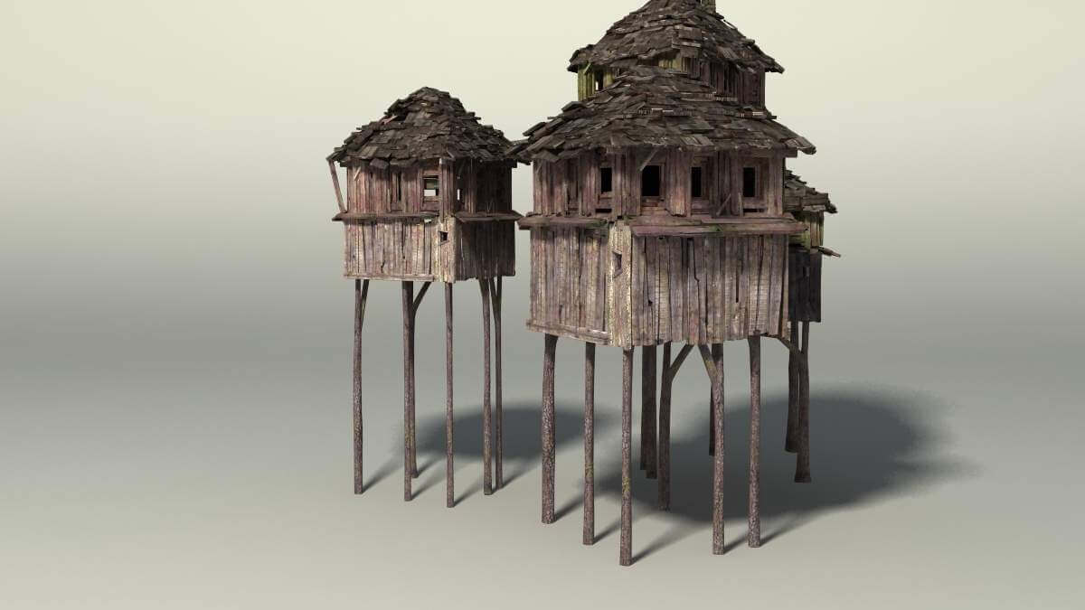 Shack Set 2 - 3D Model by Astil
