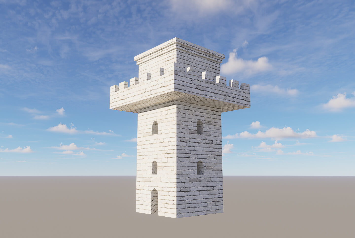 Medieval Castle Tower - 3D Model by AstorTango