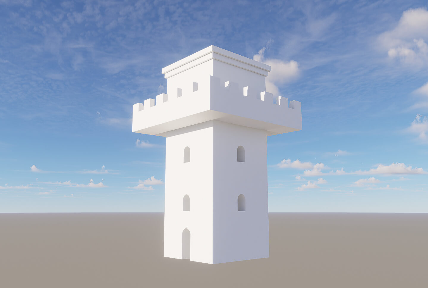 Medieval Castle Tower - 3D Model by AstorTango