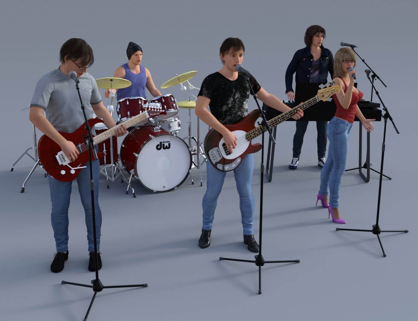 The Band 3D Render, Digital Art by AstReiner
