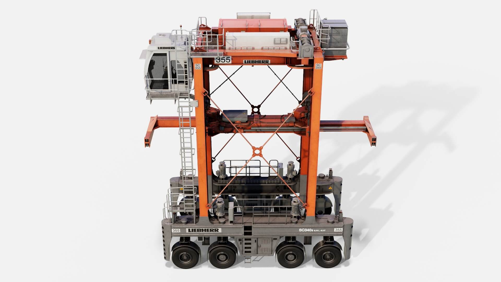 Straddle Carrier - 3D Model by atikarnz