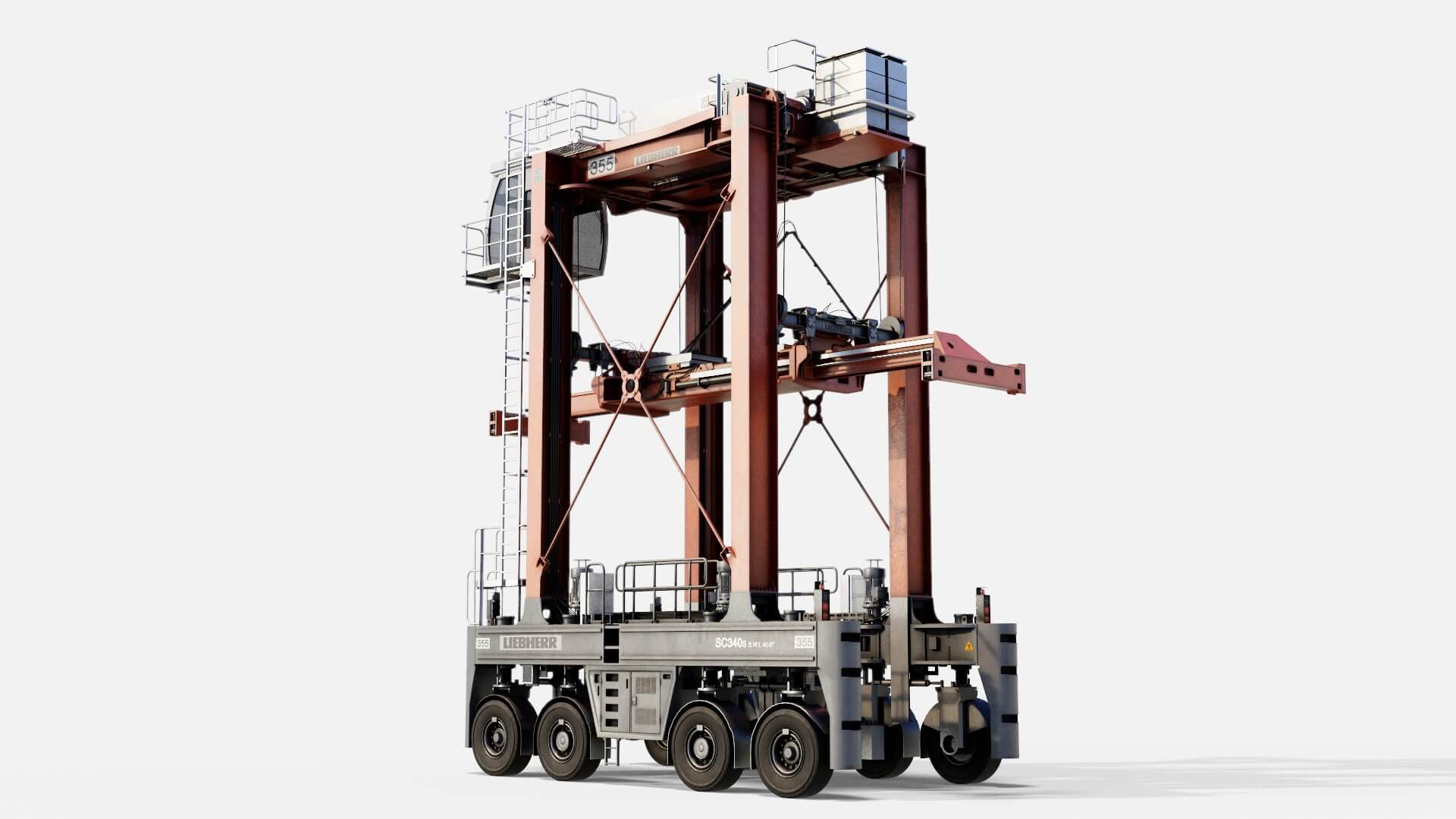 Straddle Carrier - 3D Model by atikarnz