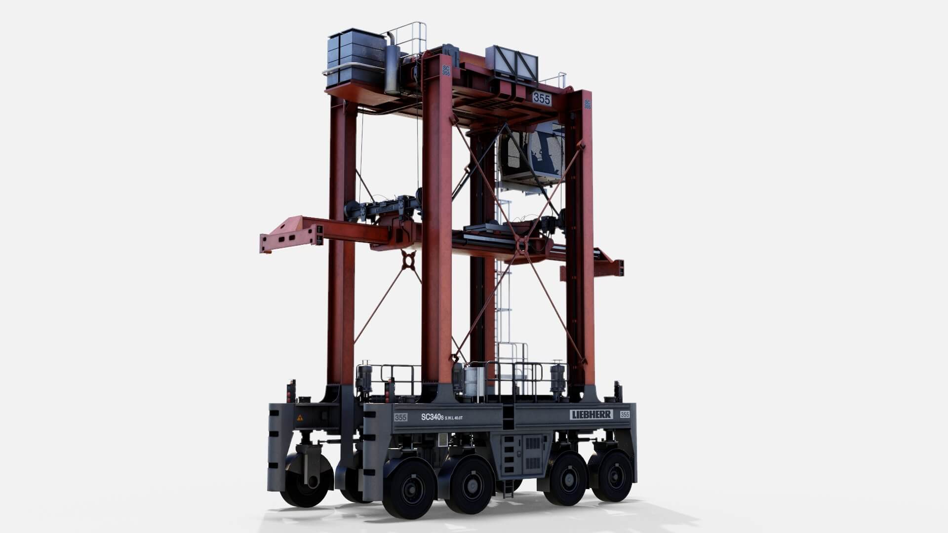 Straddle Carrier - 3D Model by atikarnz