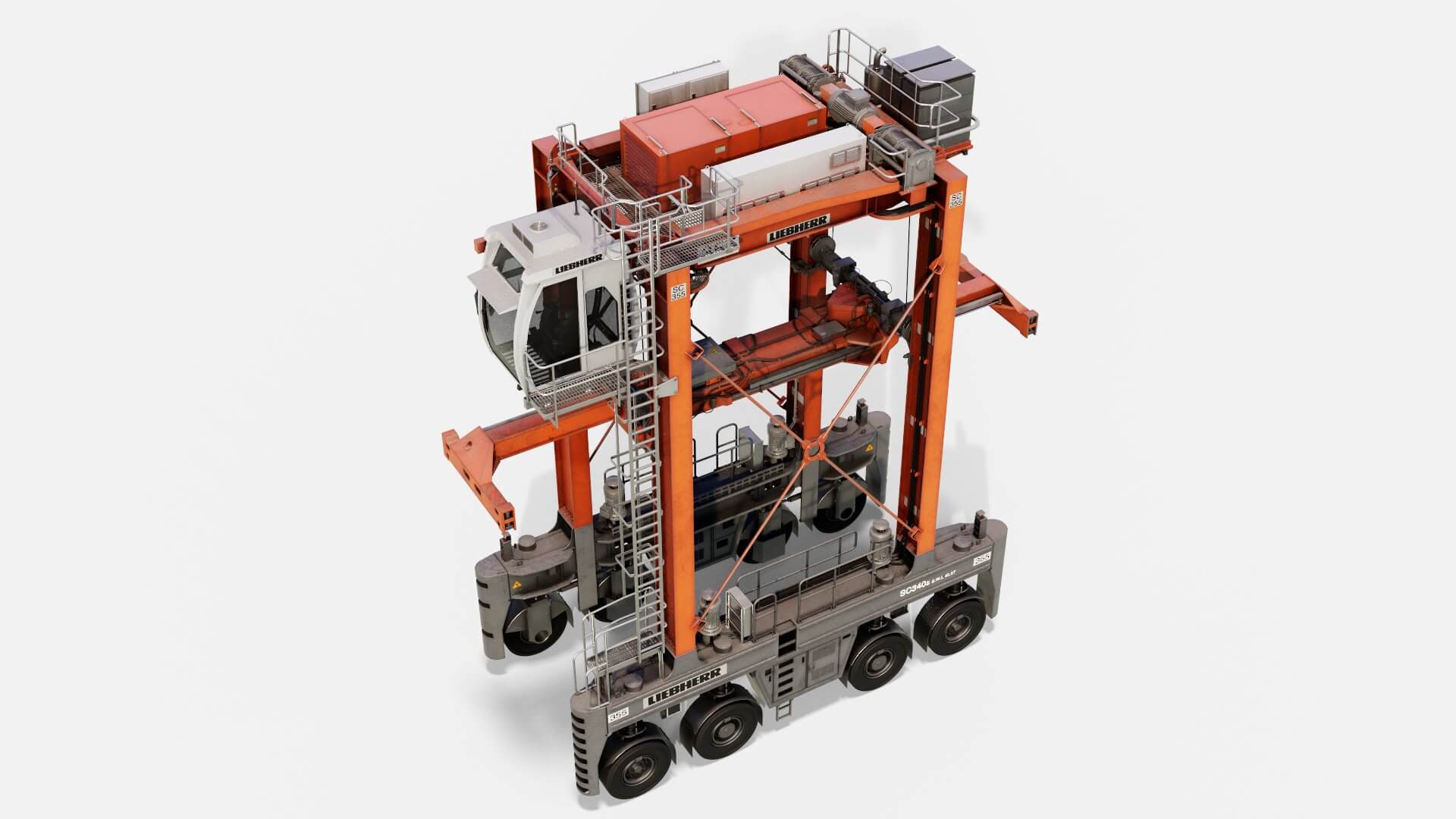 Straddle Carrier - 3D Model by atikarnz