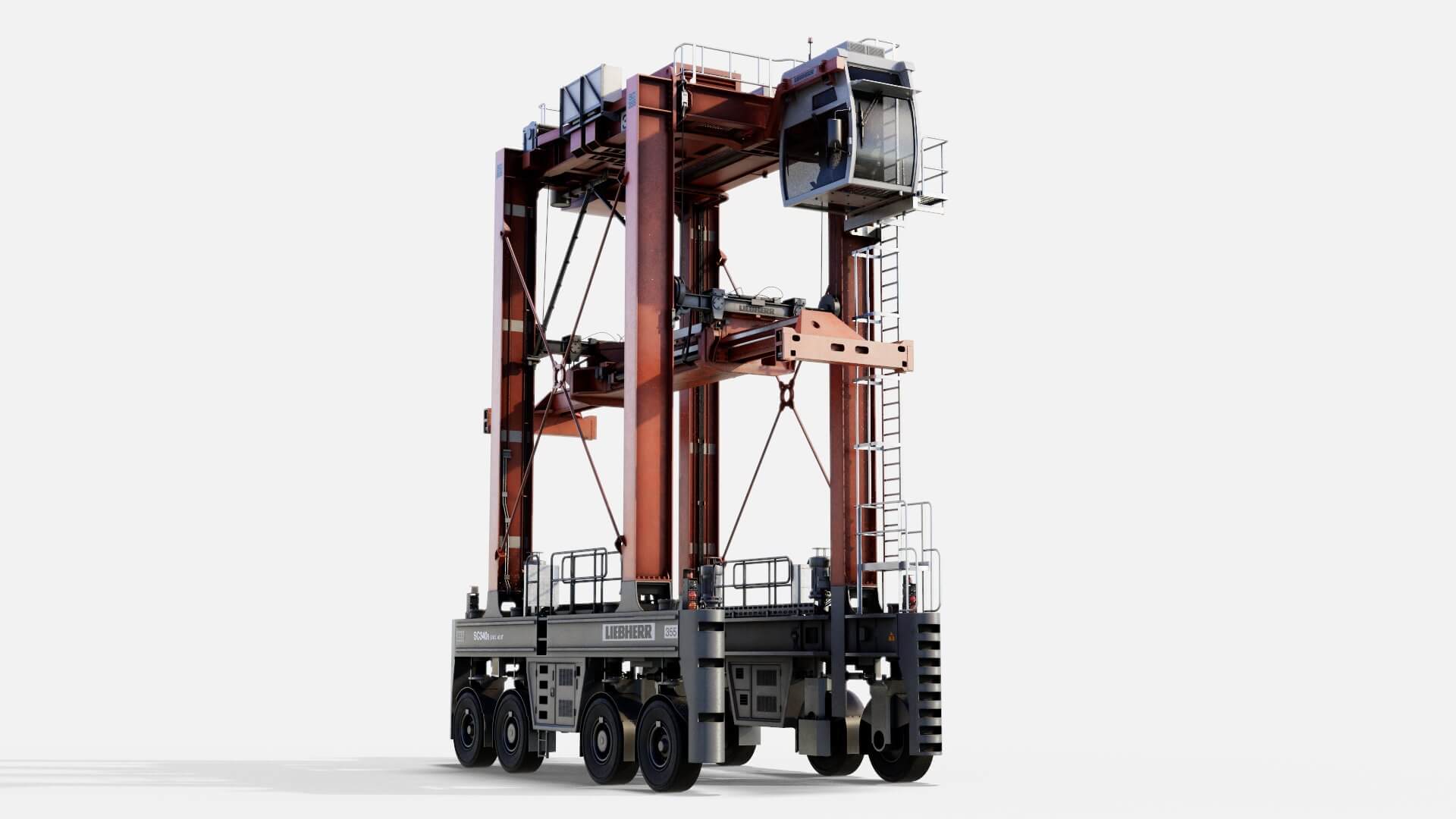 Straddle Carrier - 3D Model by atikarnz