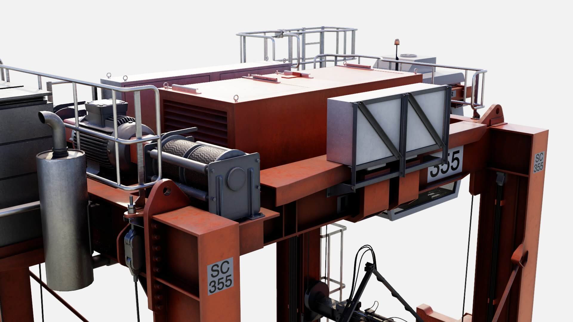 Straddle Carrier - 3D Model by atikarnz