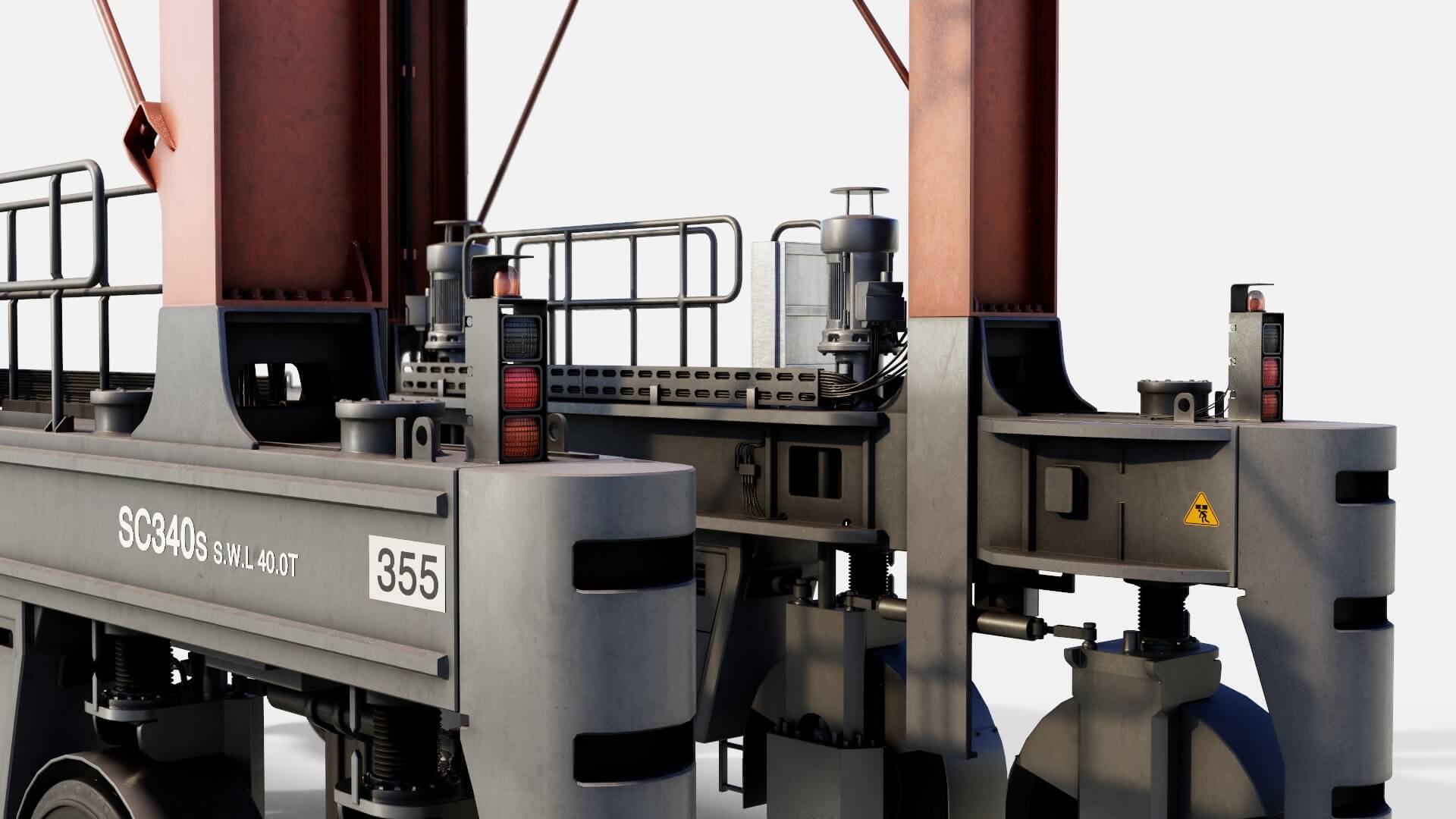 Straddle Carrier - 3D Model by atikarnz