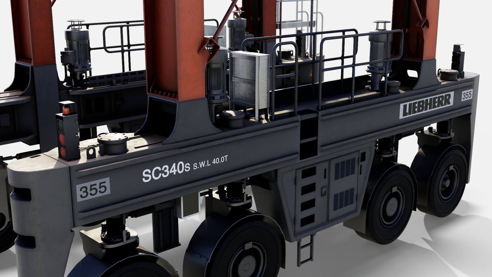 Straddle Carrier - 3D Model by atikarnz