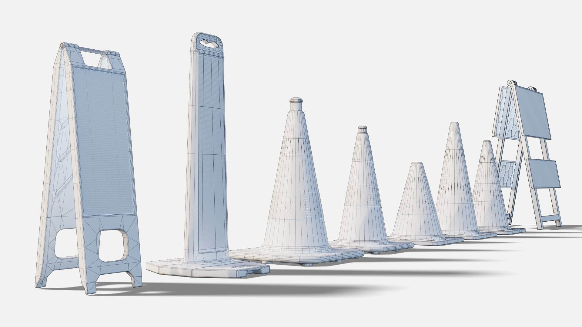 Traffic Cones - 3D Model by atikarnz