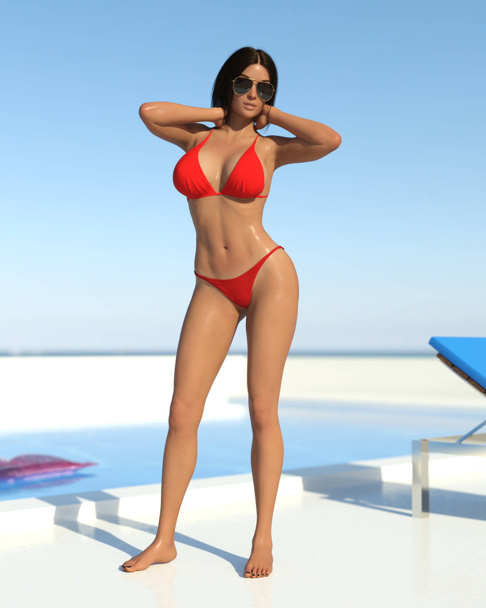 Pool 3D Render, Digital Art by atmos667