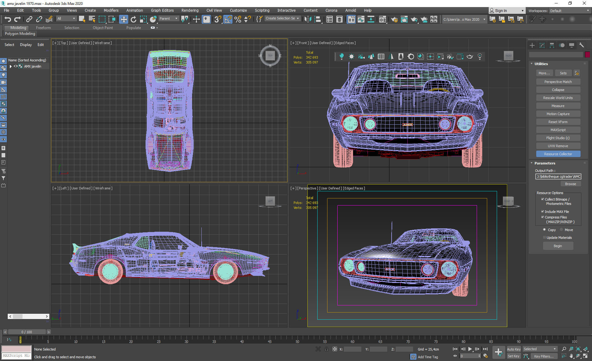 AMC Javelin 1971 - 3D Model by aur2l