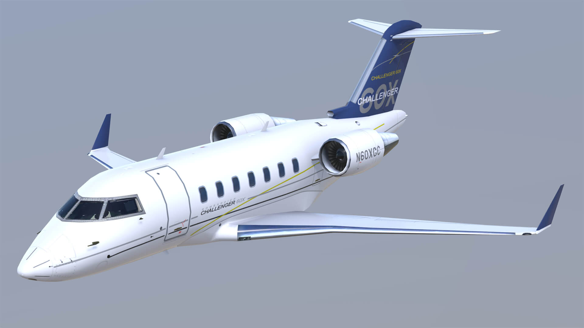 Bombardier Challenger CL-604/605 3D Model by Autoflex