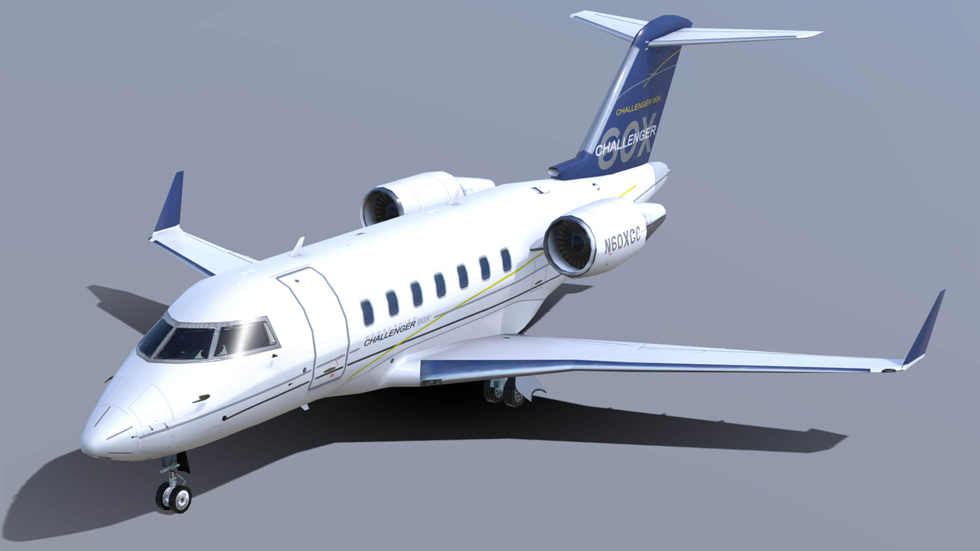 Bombardier Challenger CL-604/605 3D Model by Autoflex